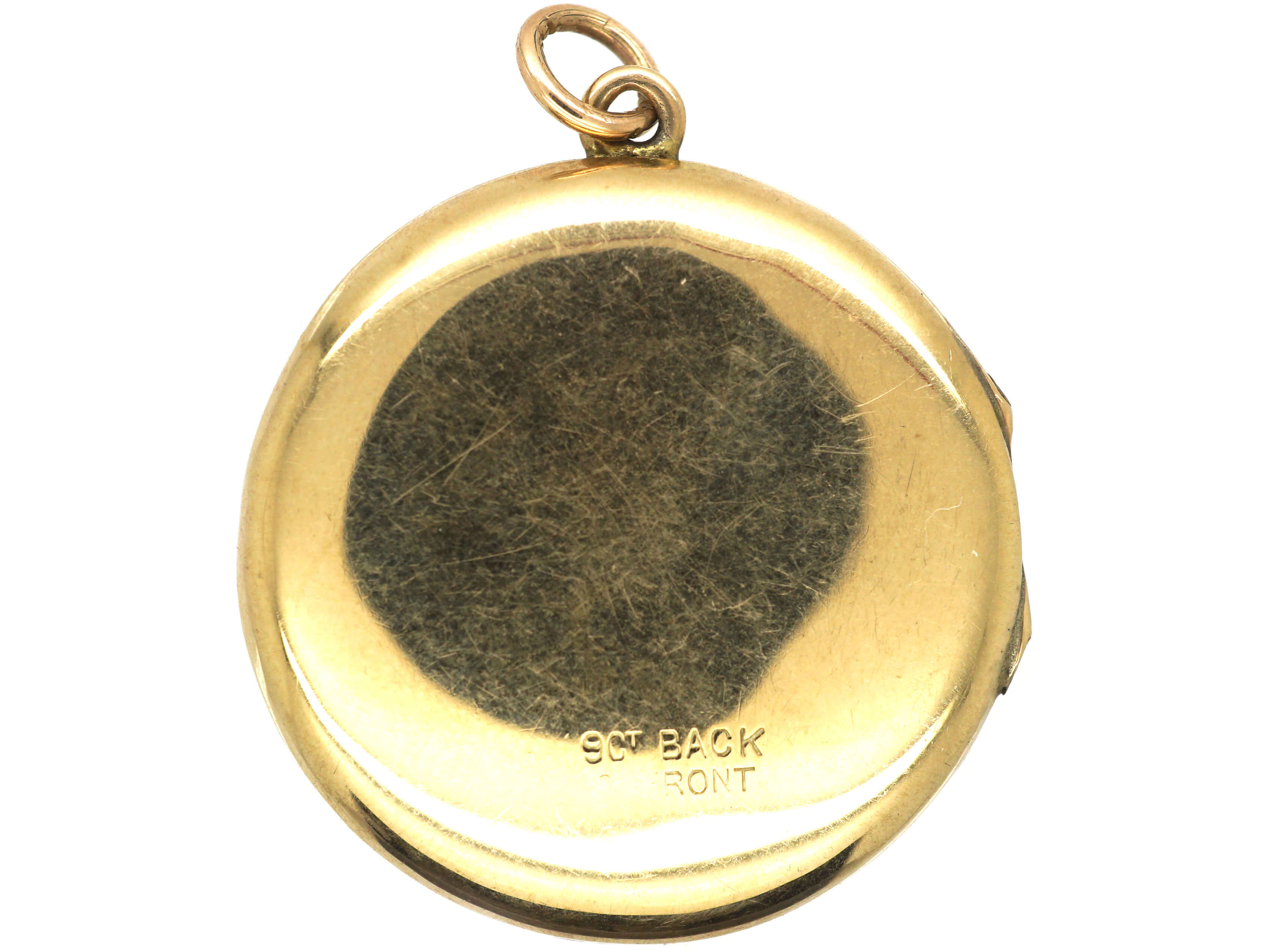 Edwardian 9ct Back & Front Round Locket (864 N) | The Antique Jewellery ...