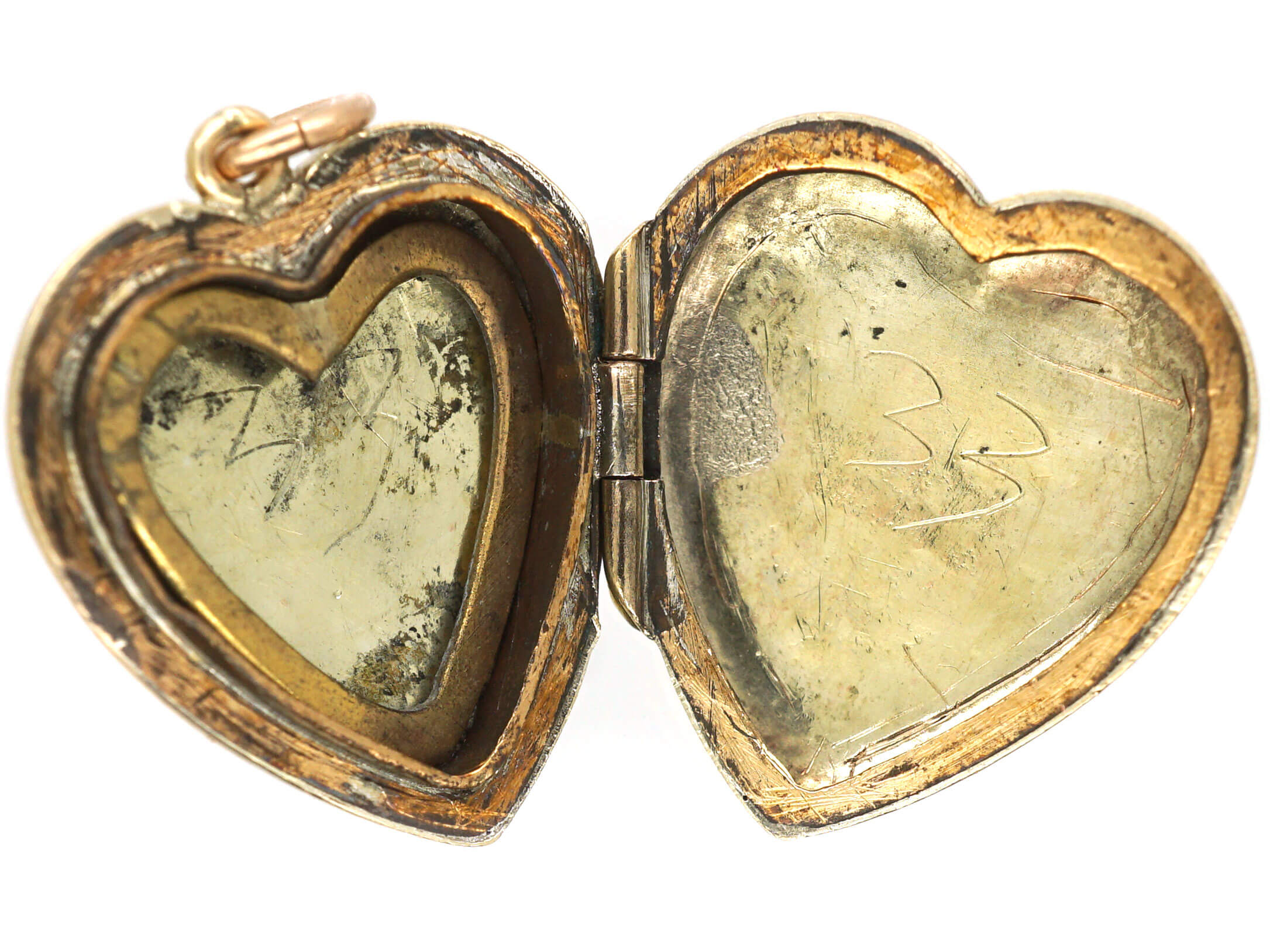 9ct Back & Front Heart Shaped Locket (368N) | The Antique Jewellery Company
