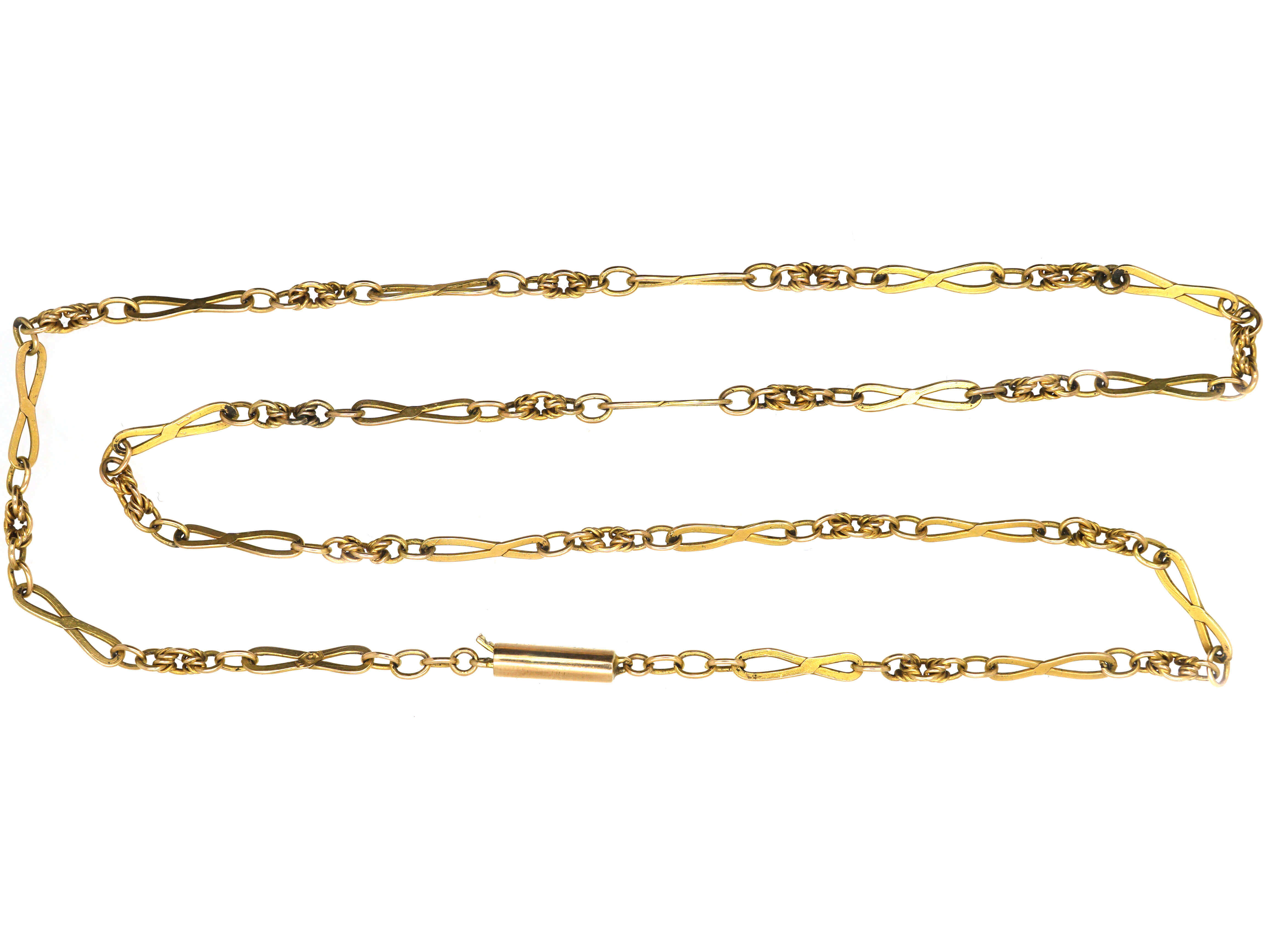 Edwardian Figure of Eight Design 9ct Gold Chain (354N) | The Antique ...