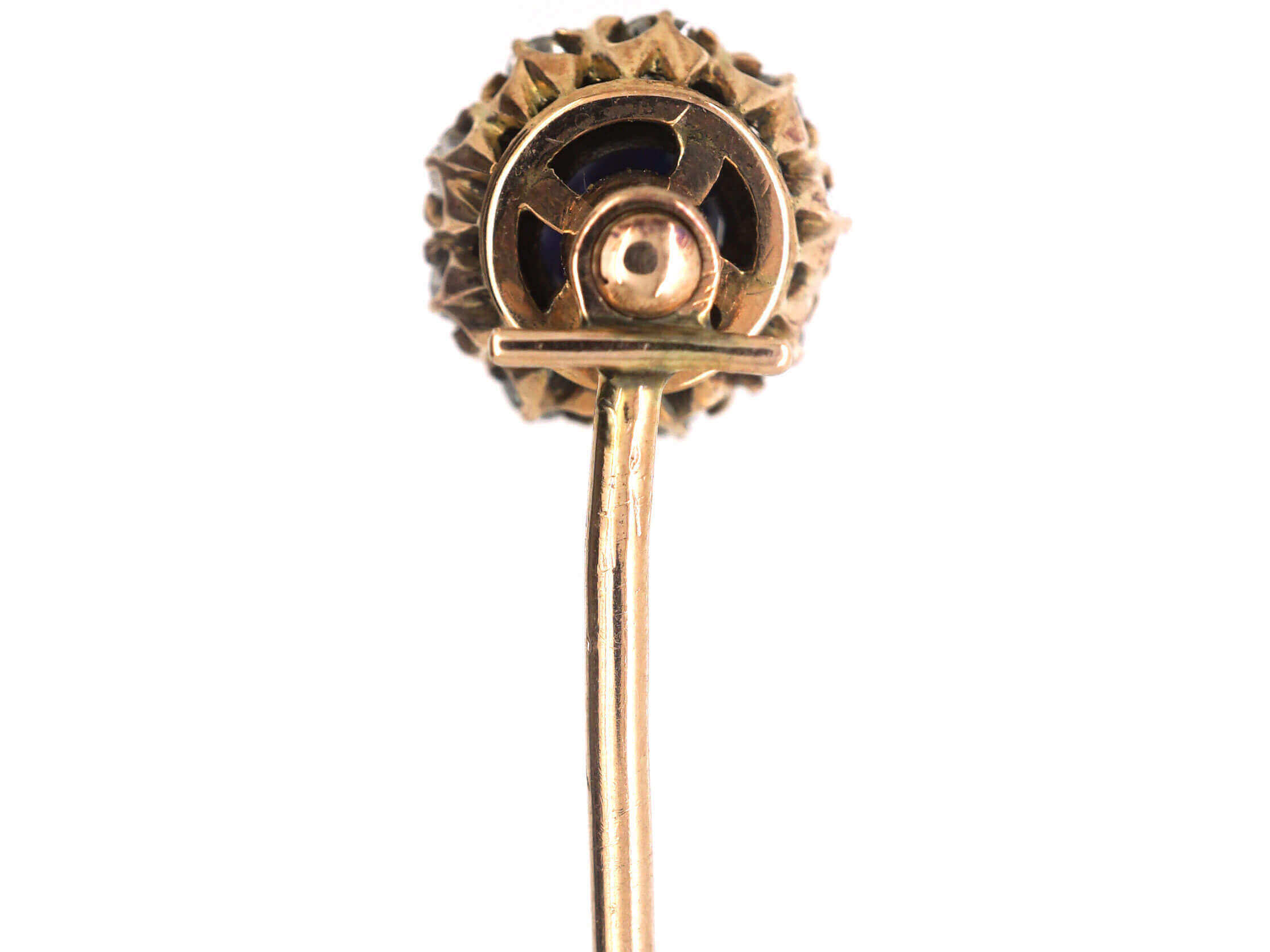 Edwardian Sapphire & Diamond Cluster Tie Pin (348N) | The Antique ...
