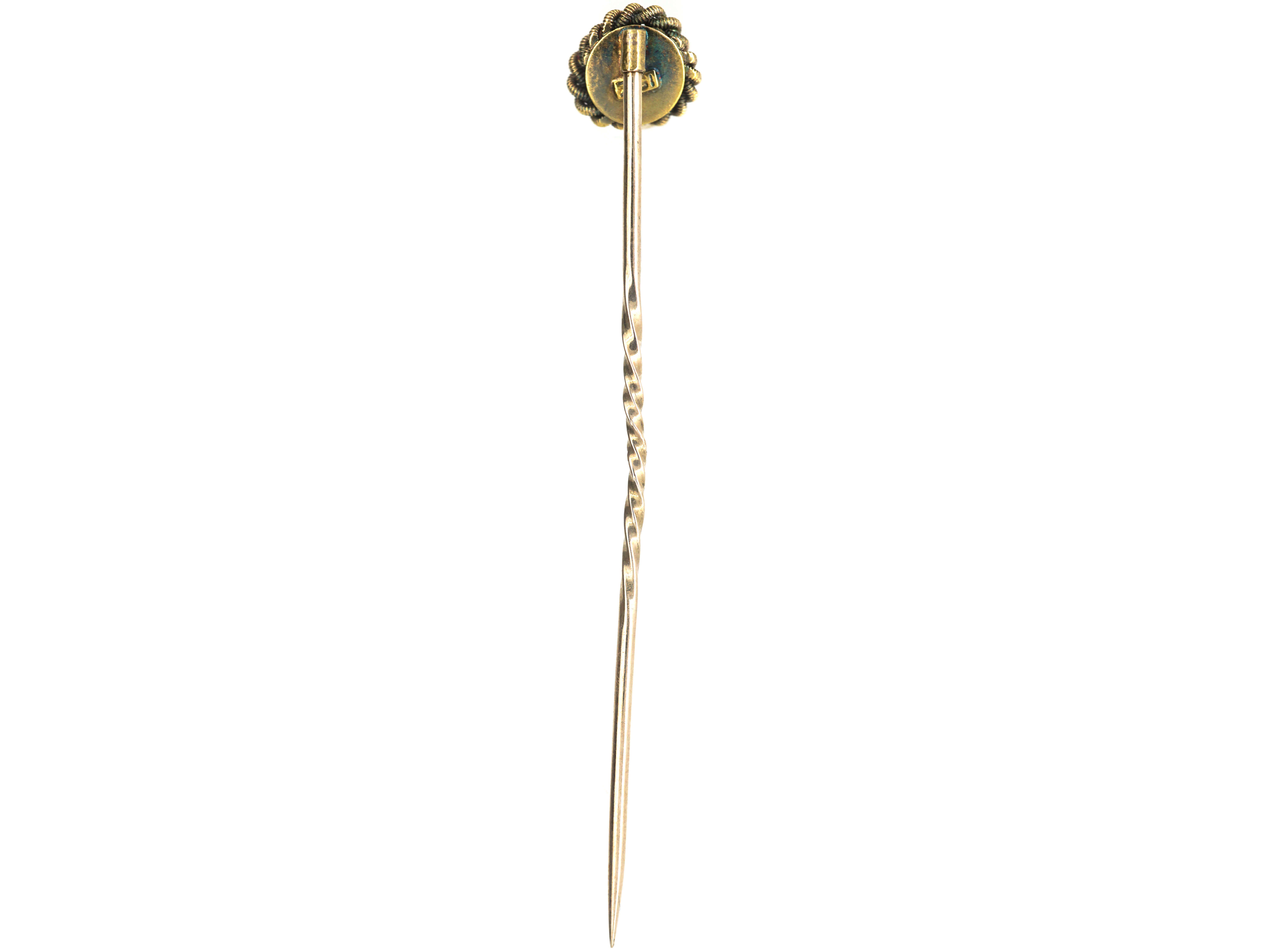 Victorian 15ct Gold Rope & Bobble Tie Pin (7/G) | The Antique Jewellery ...