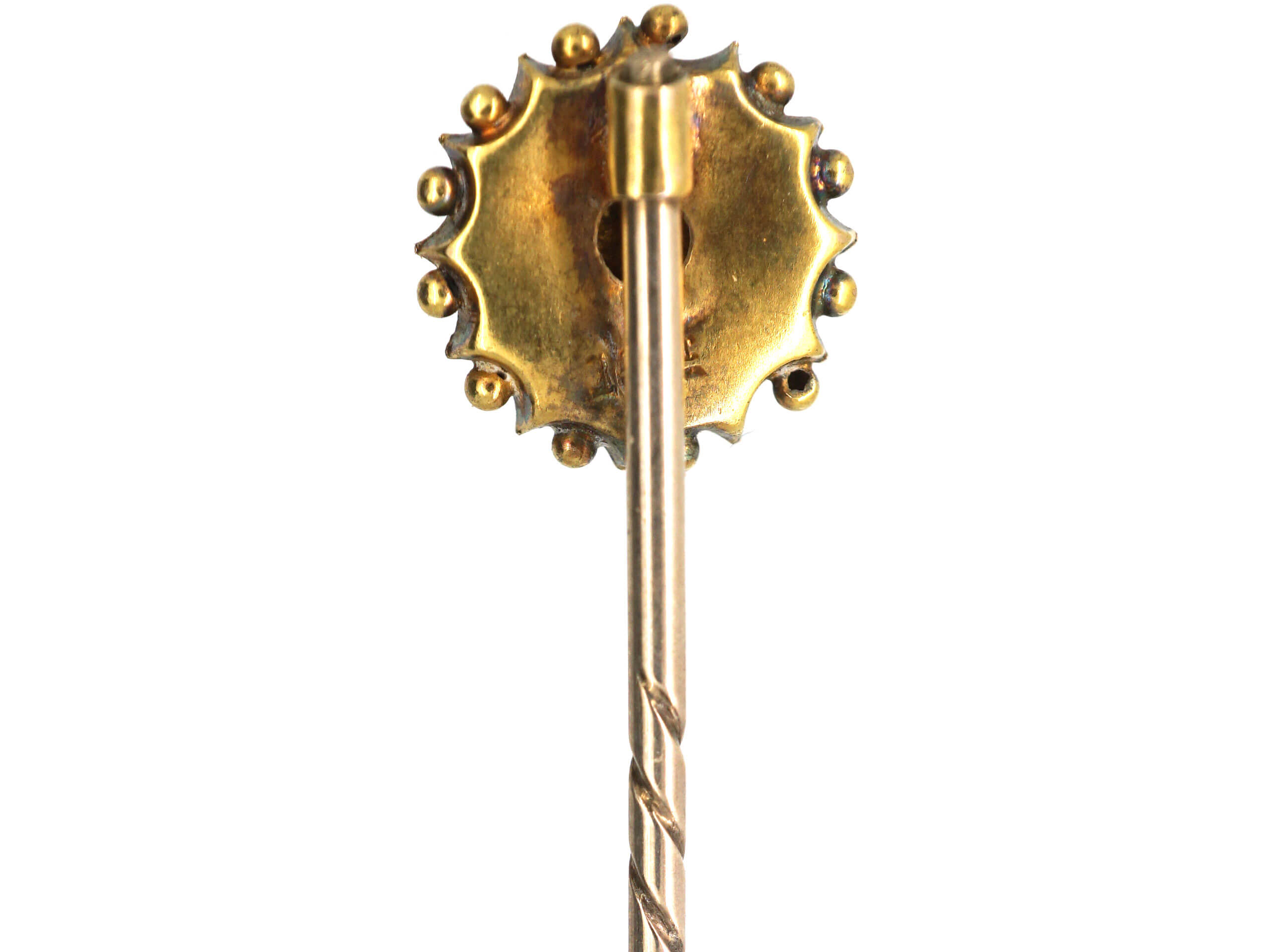 Victorian 15ct Gold Round Tie Pin set with a Rose Diamond (25/G) | The ...