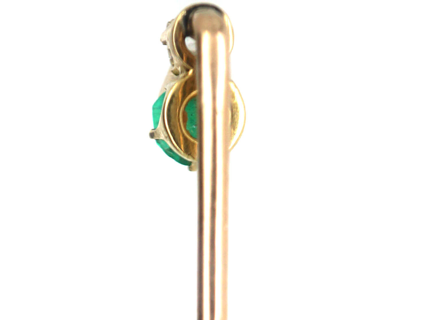 Edwardian Emerald & Diamond Tie Pin (463N) | The Antique Jewellery Company