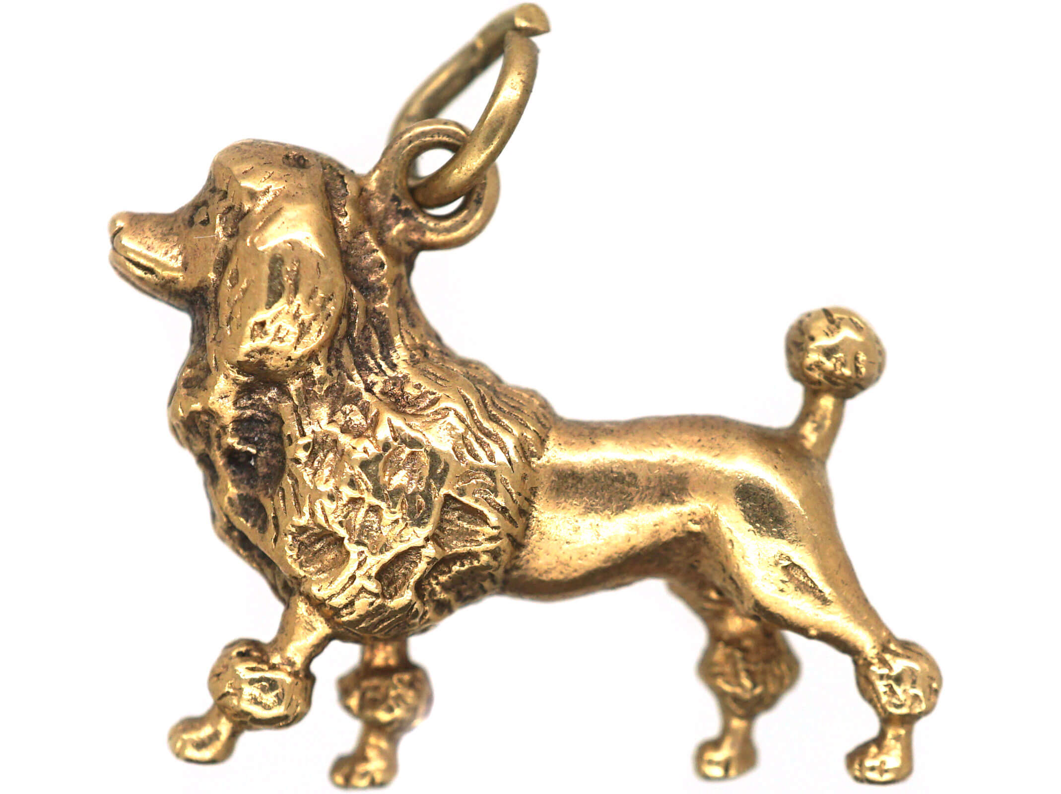 9ct Gold French Poodle Charm (279N) | The Antique Jewellery Company
