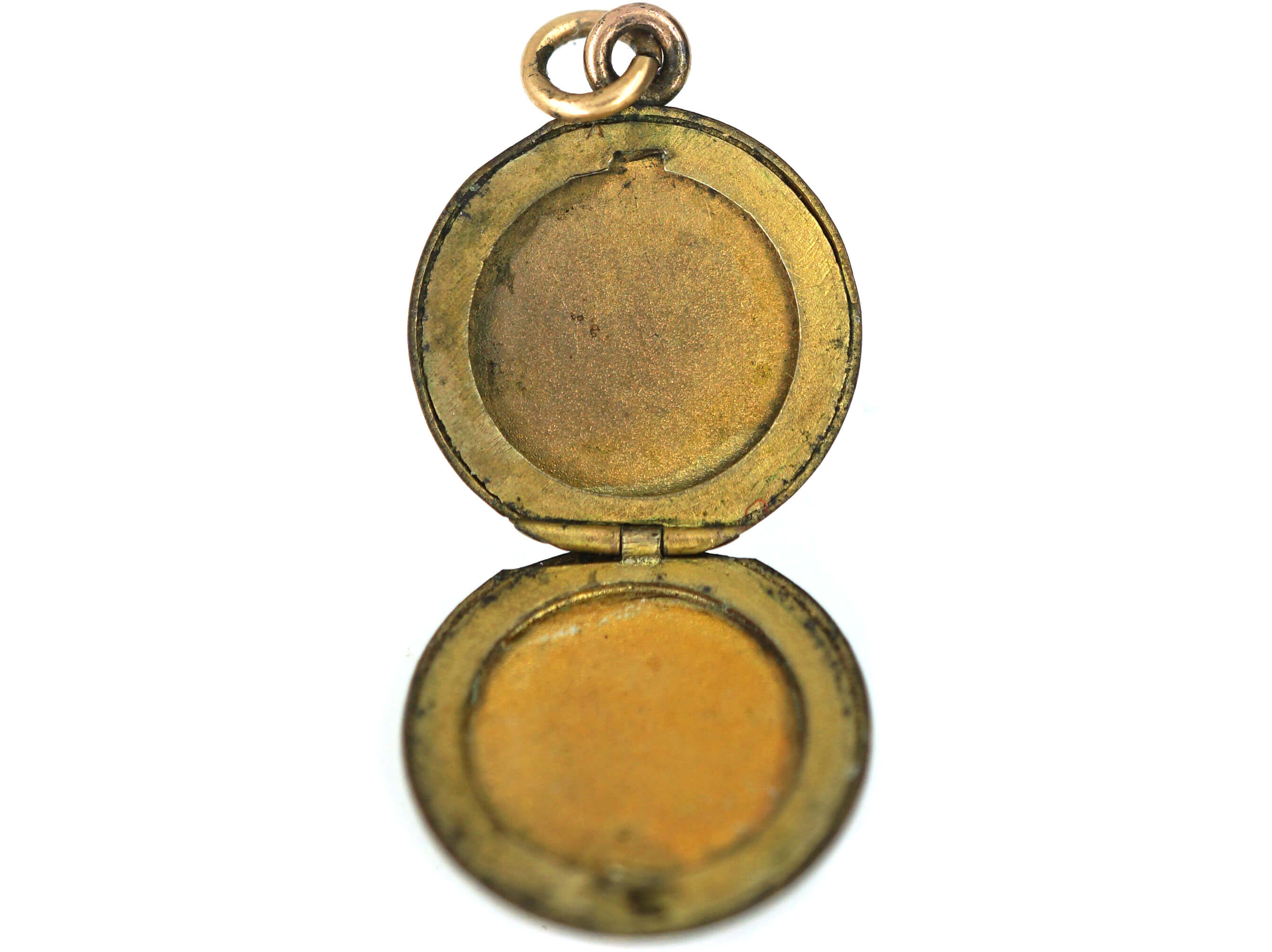 Edwardian Round 9ct Gold Plated Locket (620N) | The Antique Jewellery ...