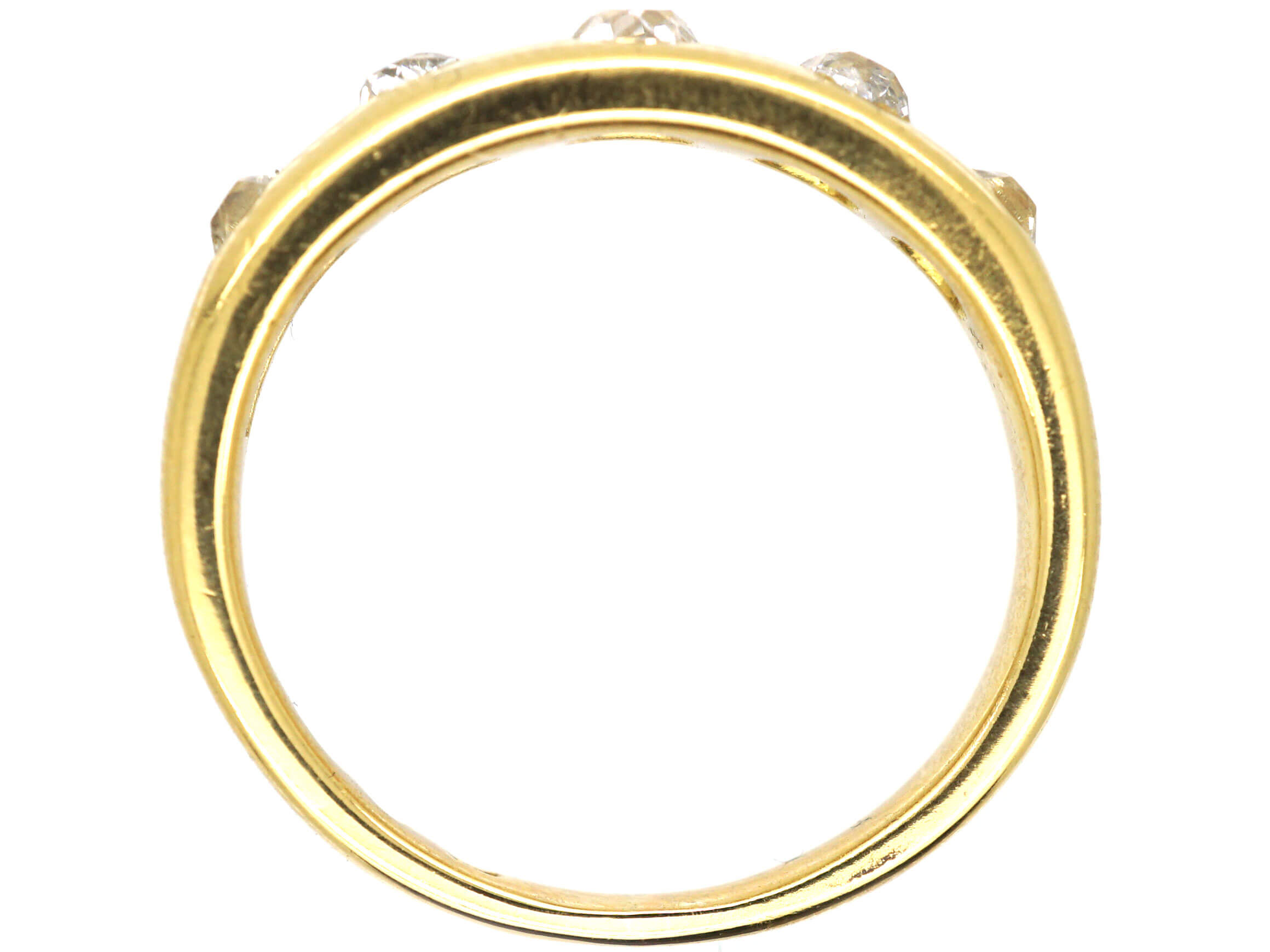 Victorian Five Stone Diamond Rub Over Set Ring (477N) | The Antique ...