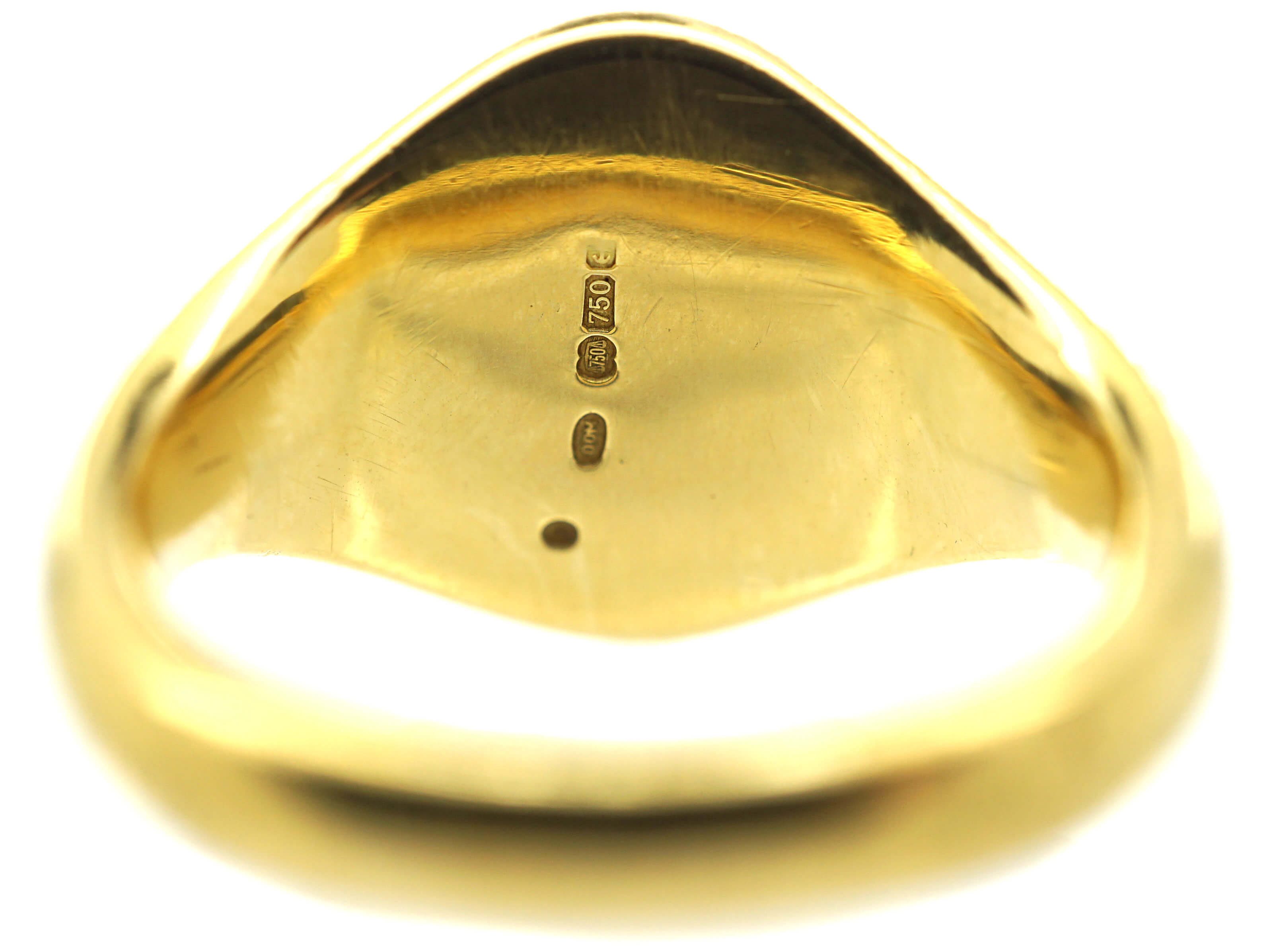 18ct Gold Signet Ring of a Lion Rampant (596N) | The Antique Jewellery ...