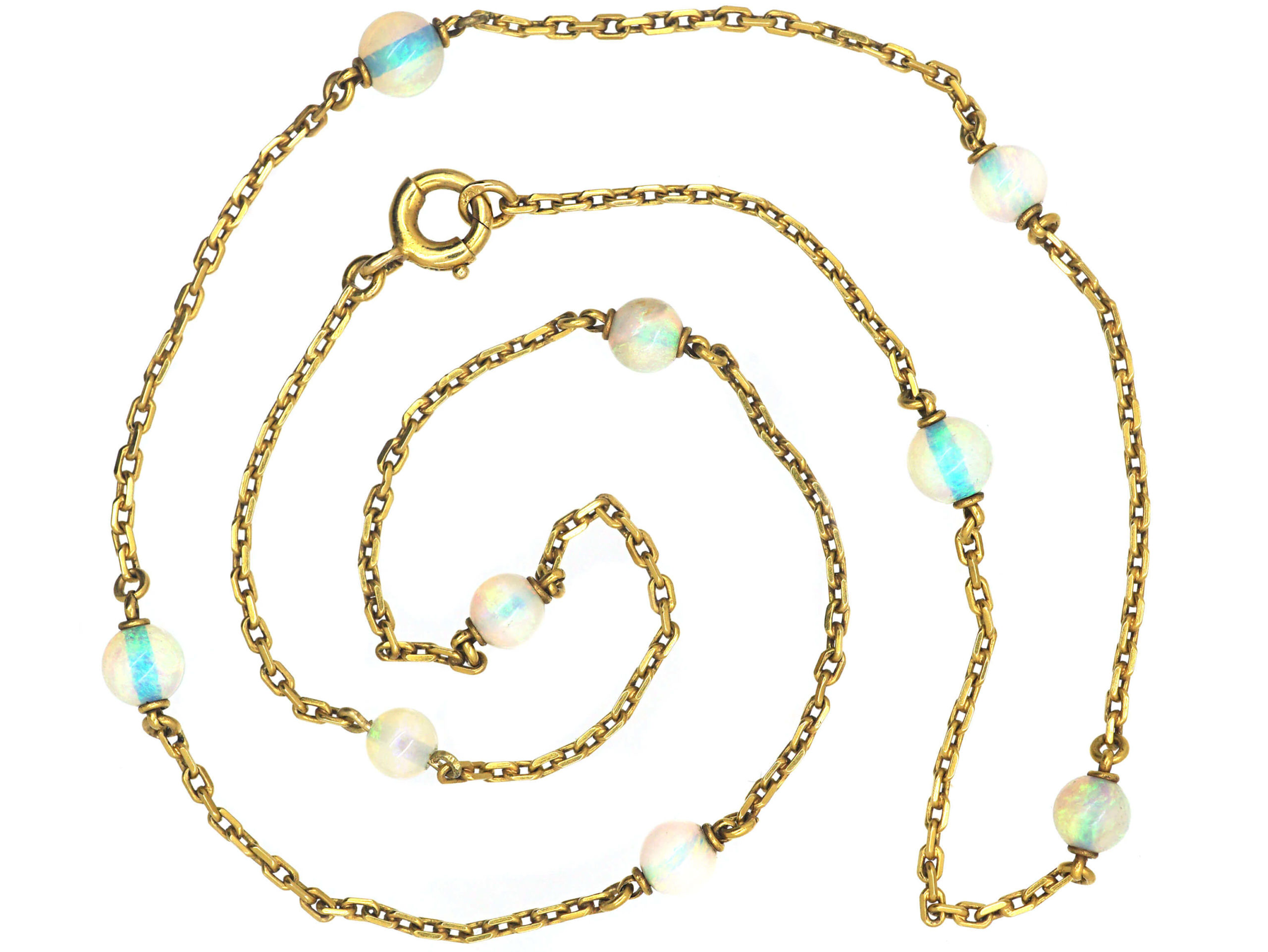 French Belle Epoque 18ct Gold & Opal Chain (996M) | The Antique ...