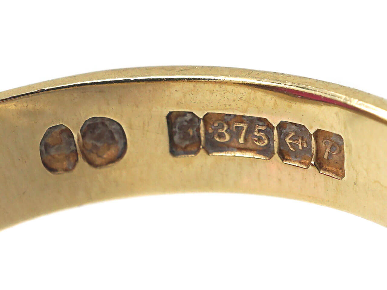 Large 9ct Gold & Synthetic Red Stone Signet Ring (803N) | The Antique ...
