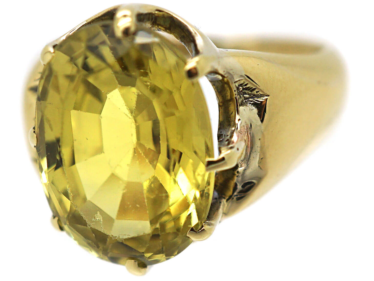 Victorian 18ct Gold & Chrysoberyl Ring (702N) | The Antique Jewellery ...