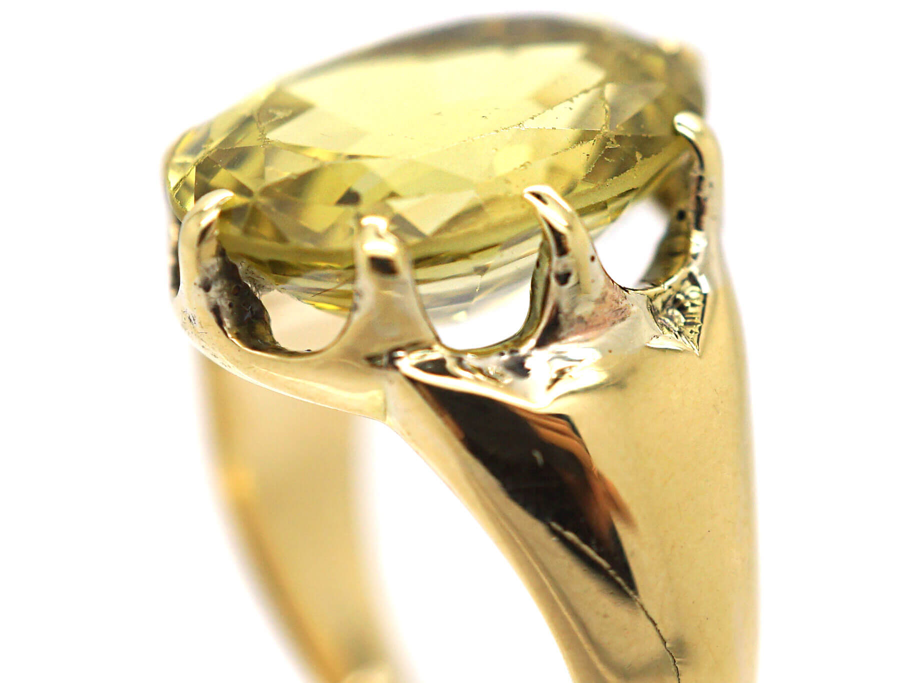 Victorian 18ct Gold & Chrysoberyl Ring (702N) | The Antique Jewellery ...