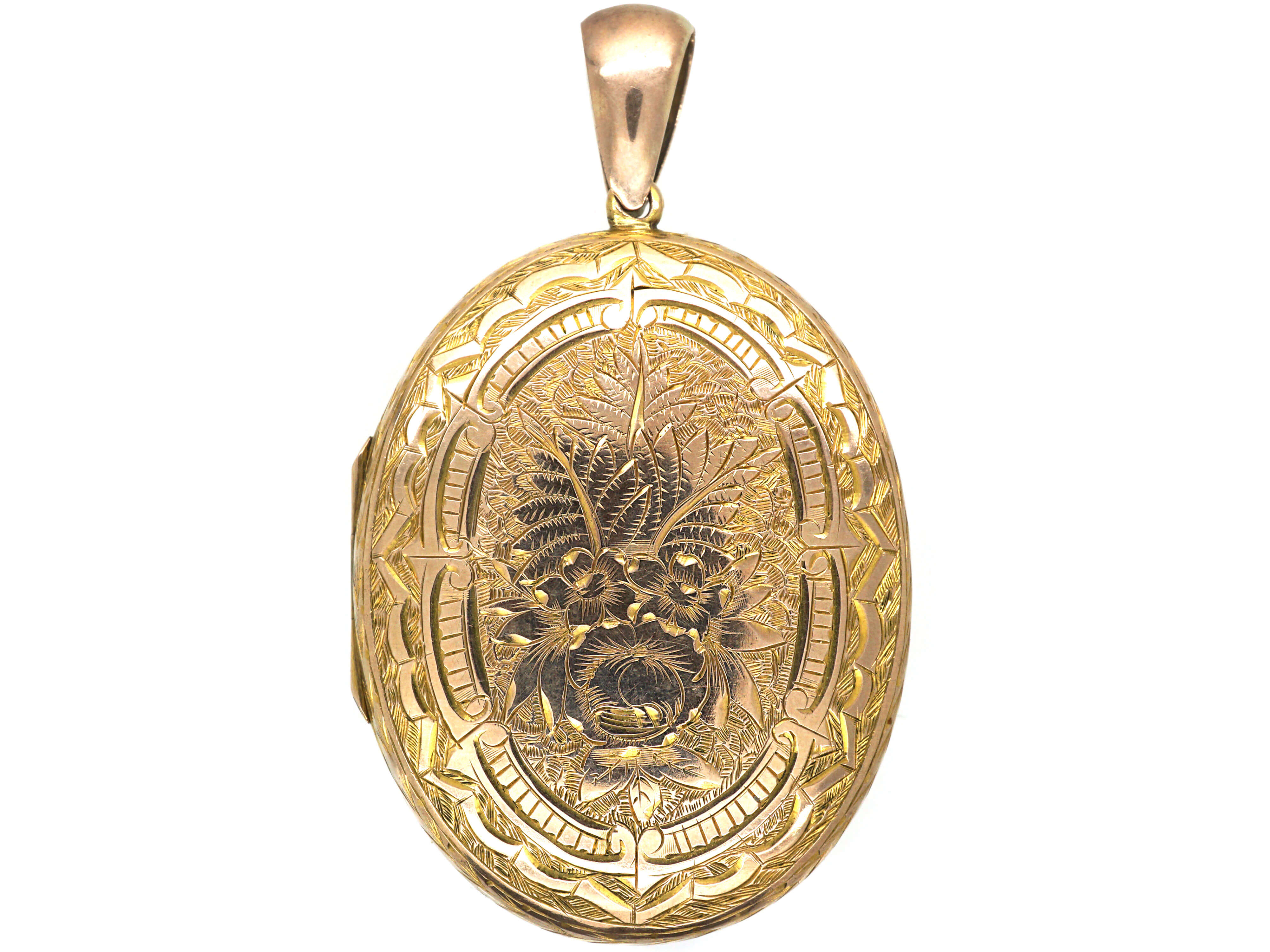 Victorian 9ct Gold Garter Design Oval Locket (429N) | The Antique ...