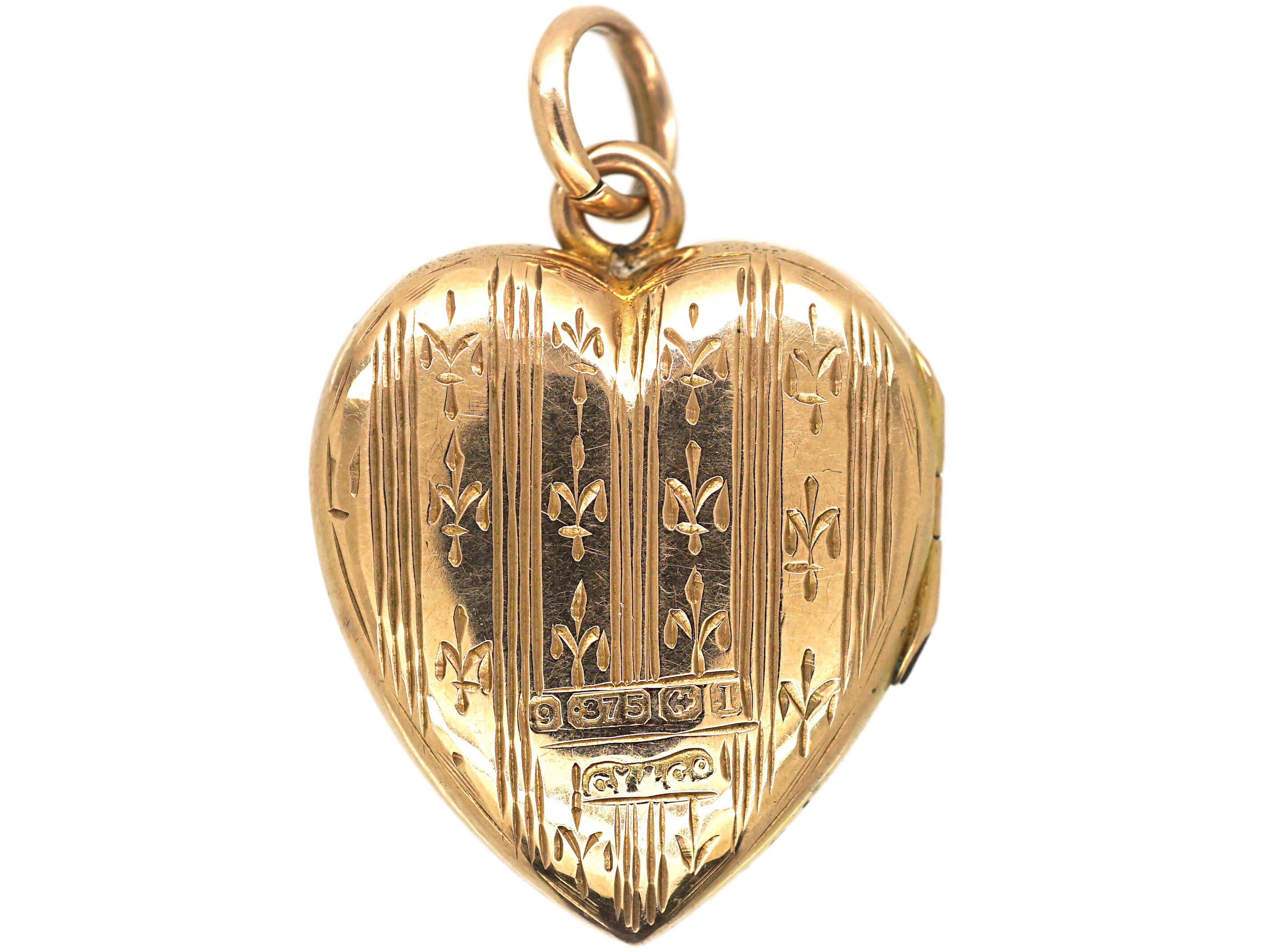 Edwardian 9ct Gold Heart Shaped Locket (786N) | The Antique Jewellery ...