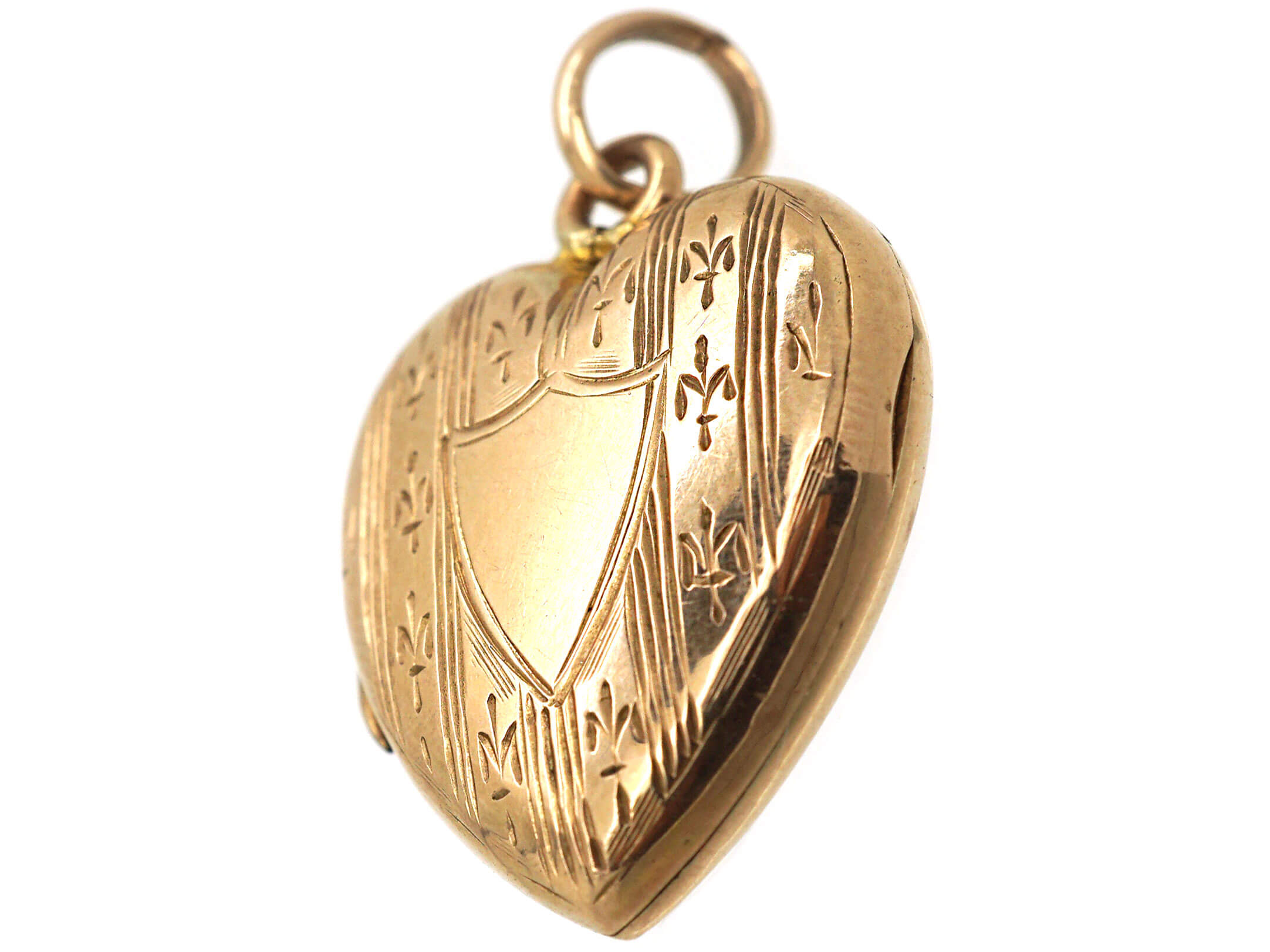 Edwardian 9ct Gold Heart Shaped Locket (786N) | The Antique Jewellery ...