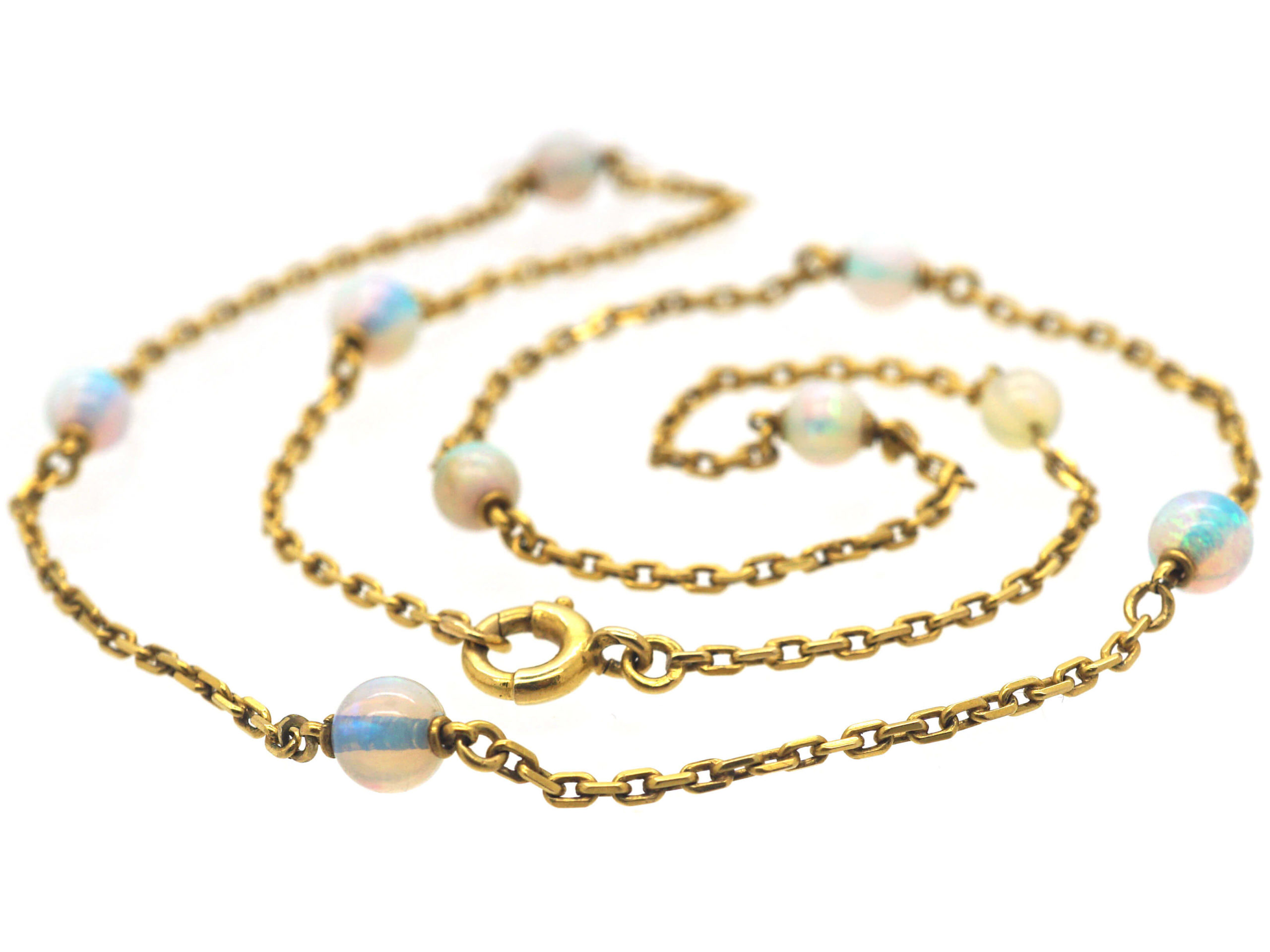 French Belle Epoque 18ct Gold & Opal Chain (996M) | The Antique ...