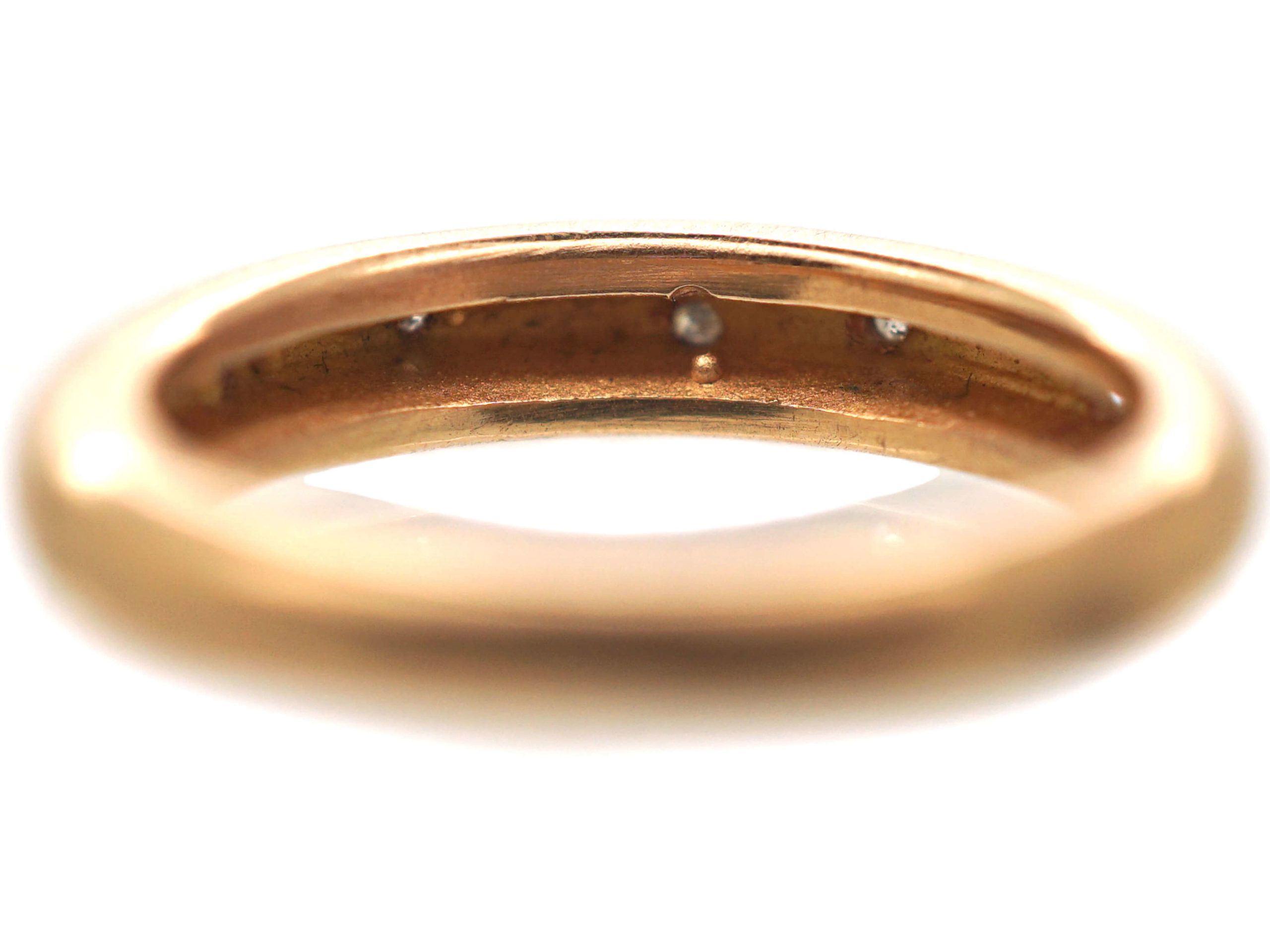 14ct Red Gold Ring set with Diamonds (817N) | The Antique Jewellery Company