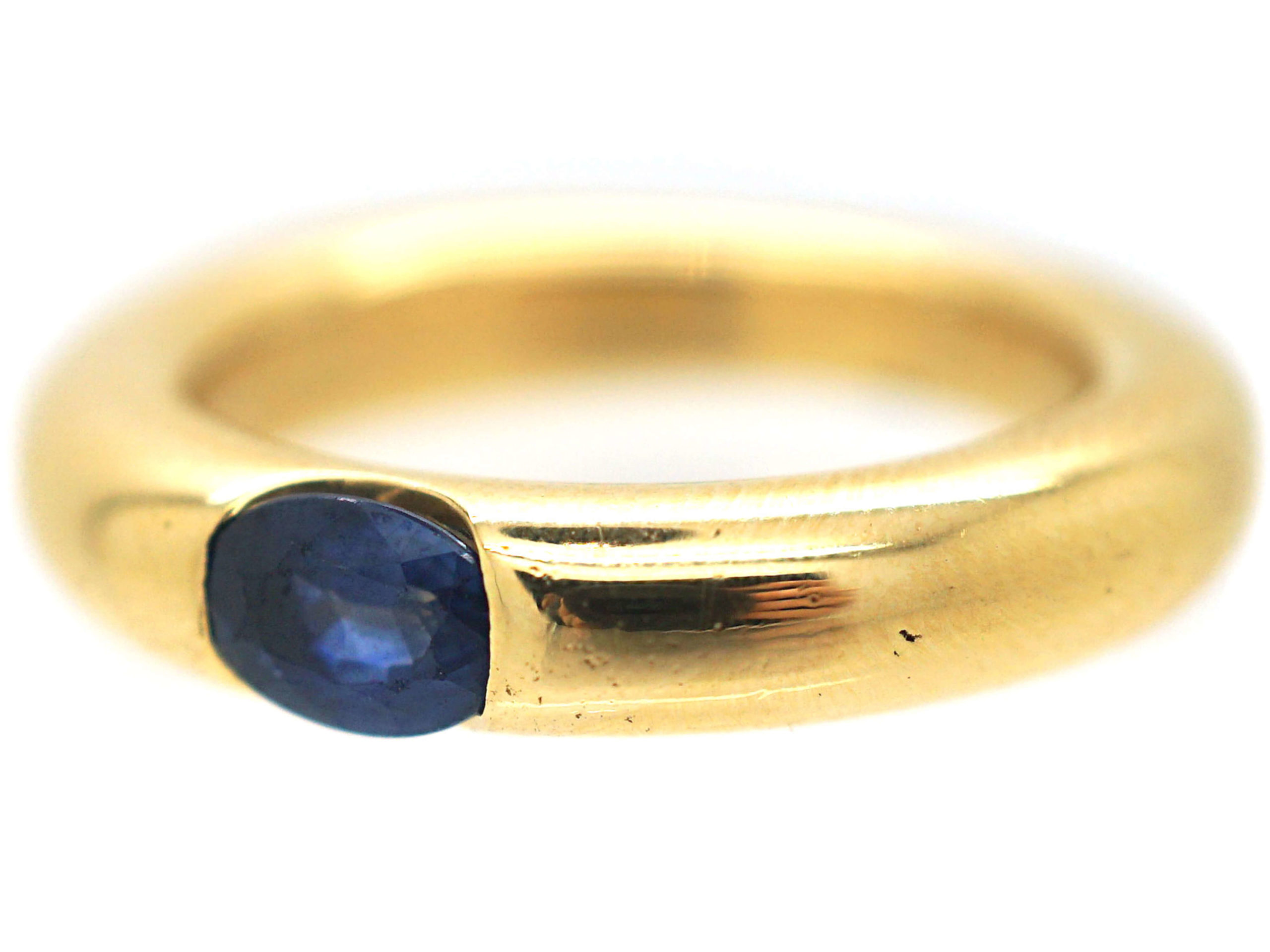 18ct Gold & Sapphire Ring by Cartier (5P) | The Antique Jewellery Company