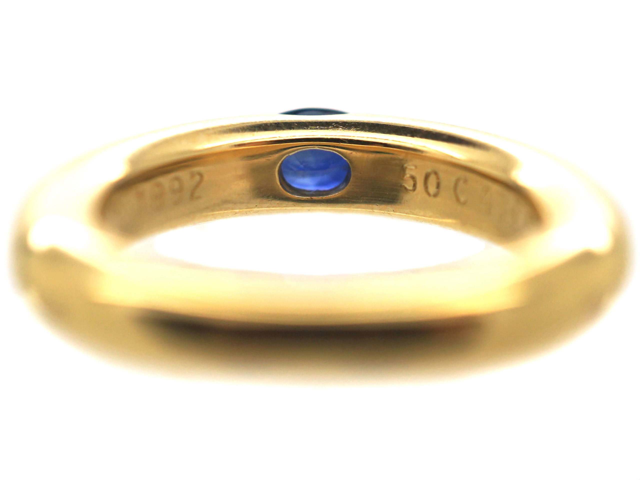 18ct Gold & Sapphire Ring by Cartier (5P) | The Antique Jewellery Company