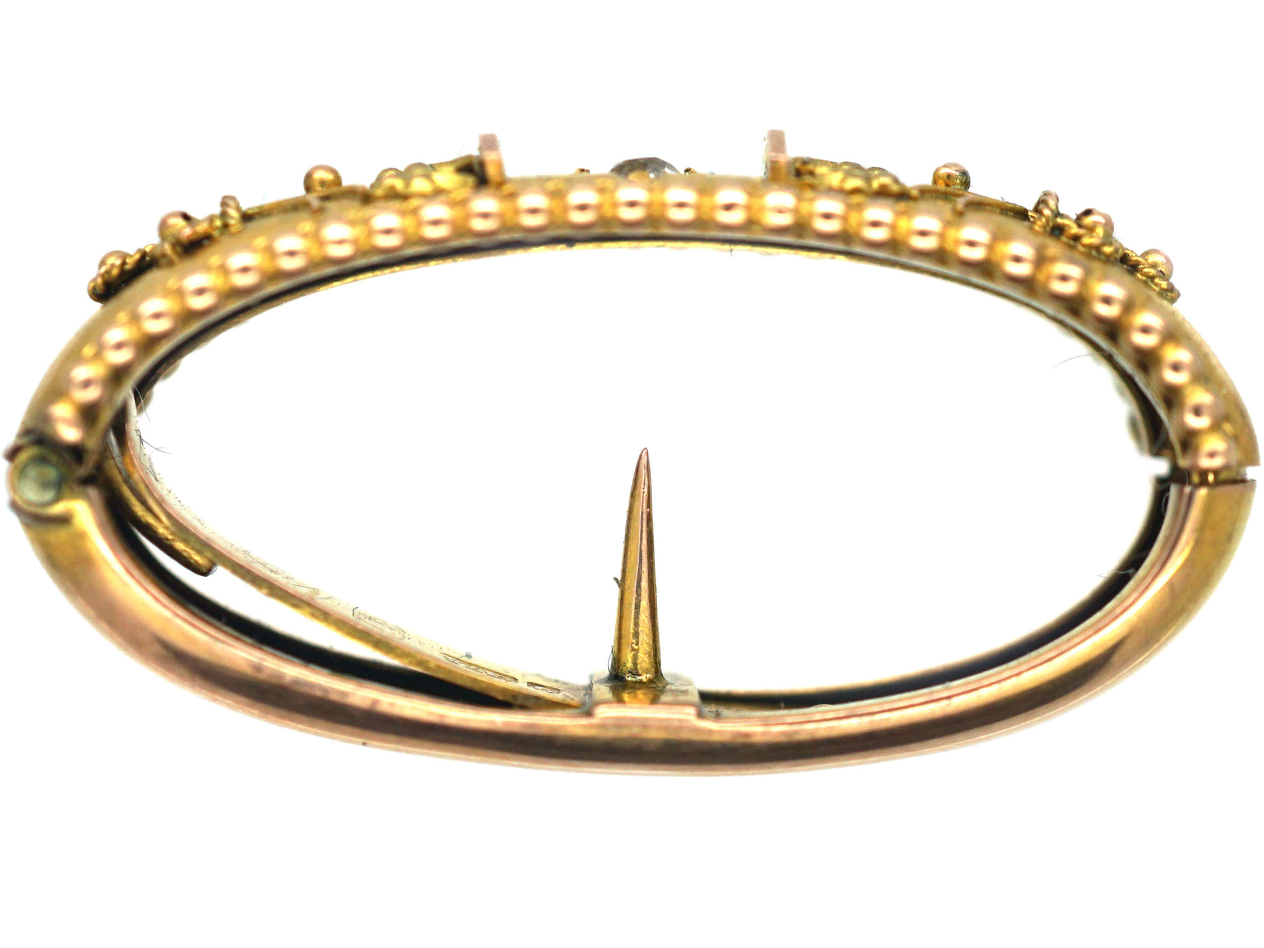 Edwardian 9ct Gold Scarf Clip (150P) | The Antique Jewellery Company