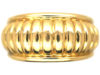 French Art Deco 18ct Gold Ribbed Design Ring - The Antique Jewellery ...