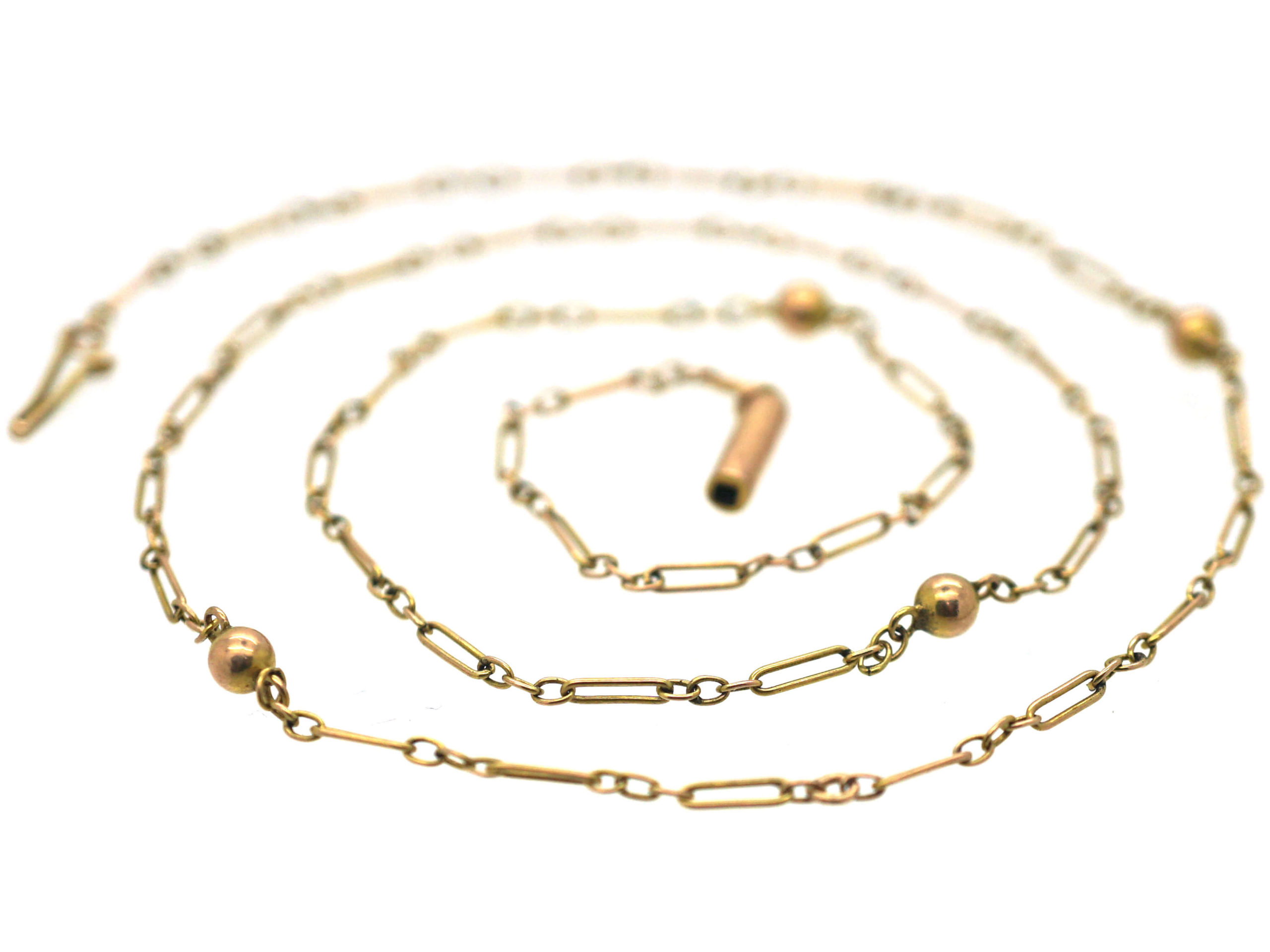 Edwardian 9ct Gold Chain with Balls (776M) | The Antique Jewellery Company