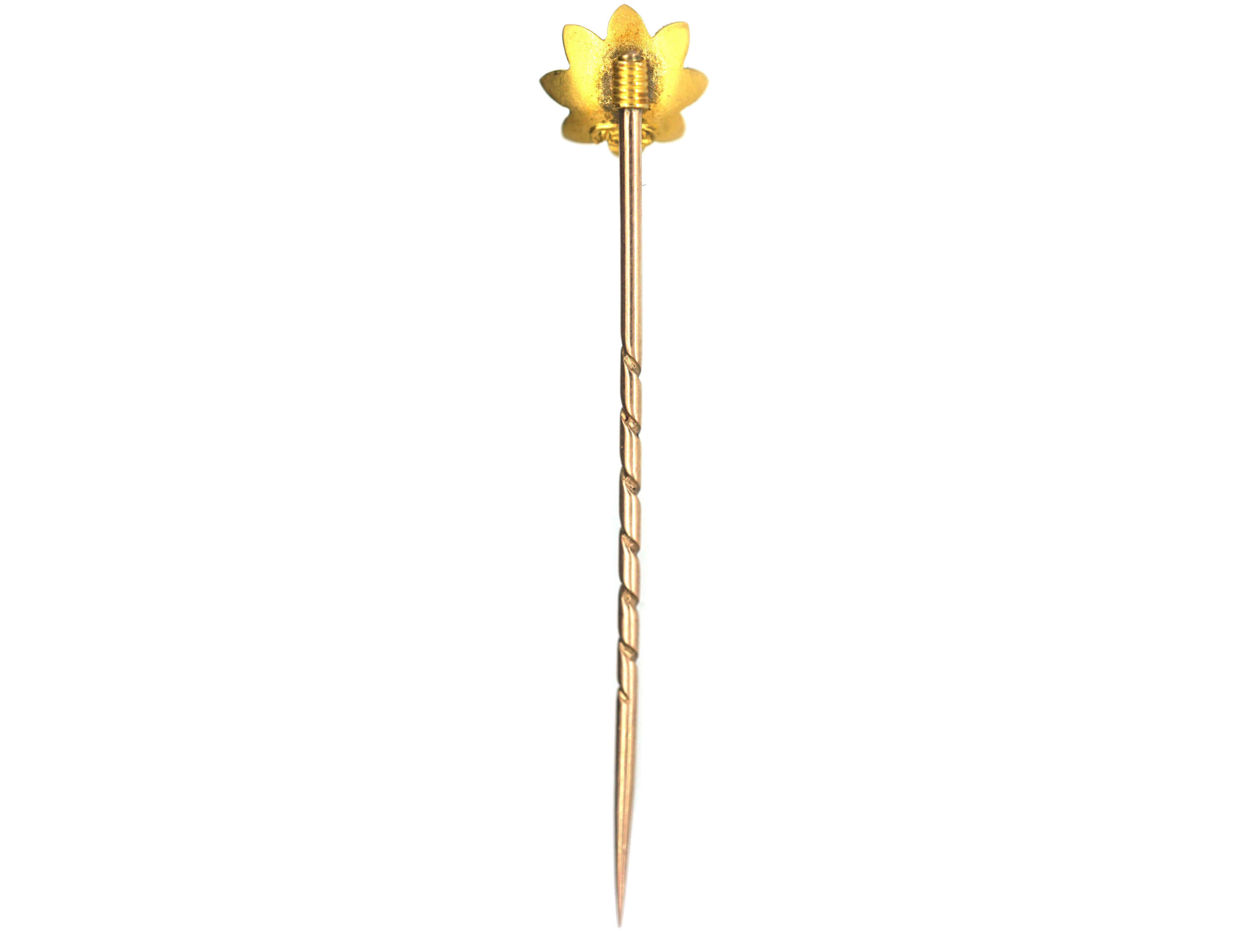 Victorian 15ct Gold Flower Tie Pin (368/O) | The Antique Jewellery Company