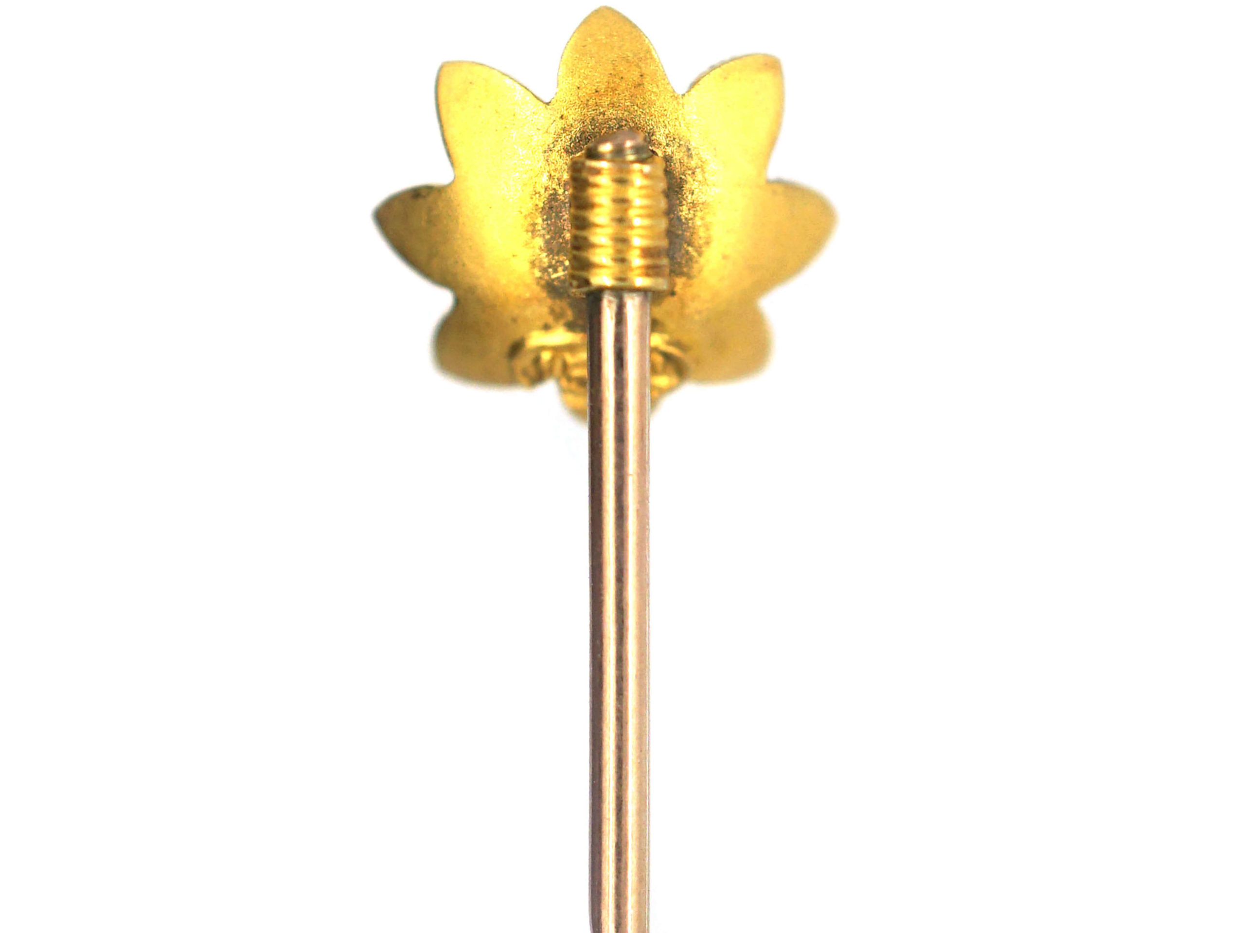 Victorian 15ct Gold Flower Tie Pin (368/O) | The Antique Jewellery Company