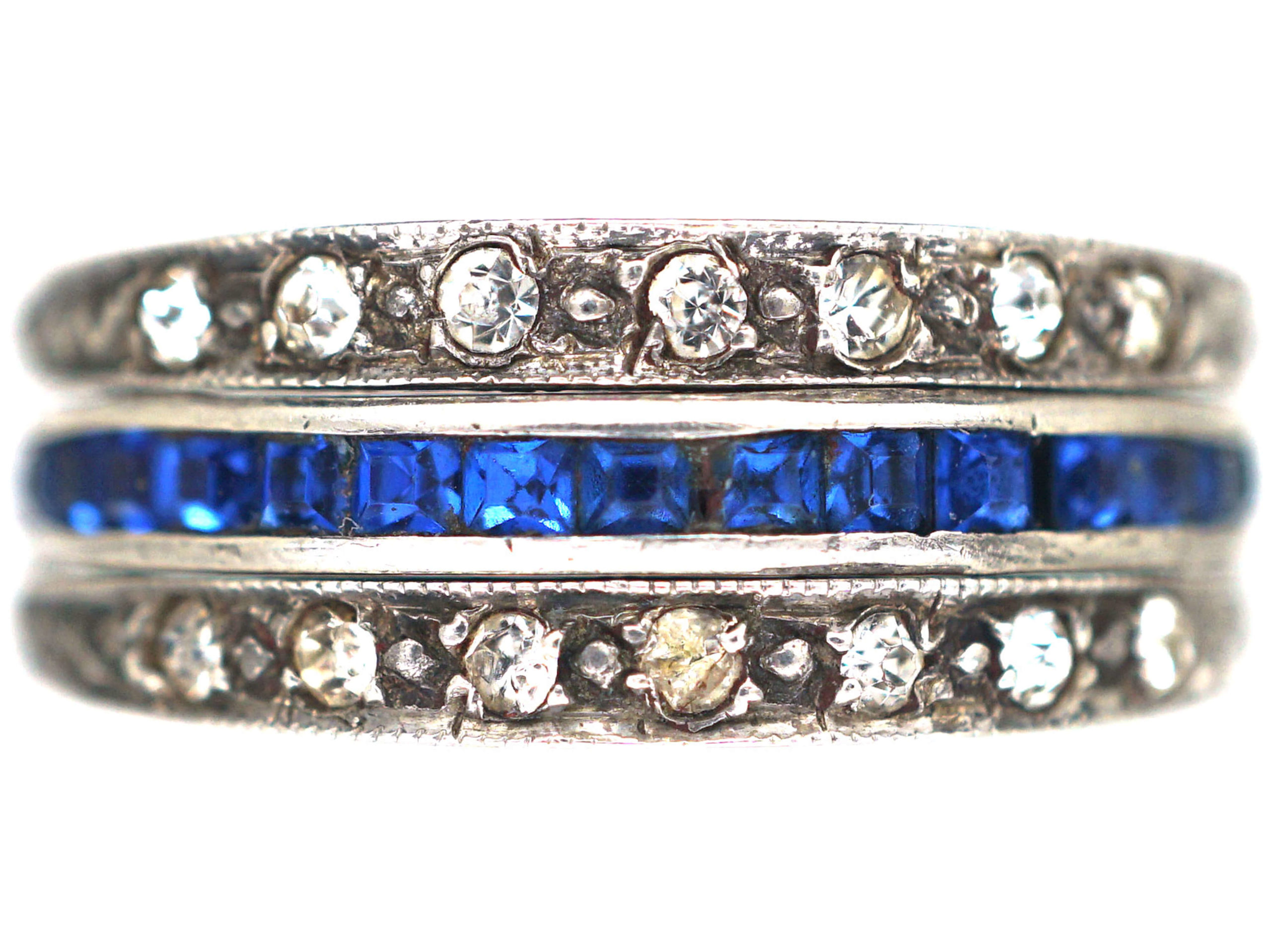 Retro Silver & Paste Flip Over Day & Night Ring (357/O) | The Antique ...