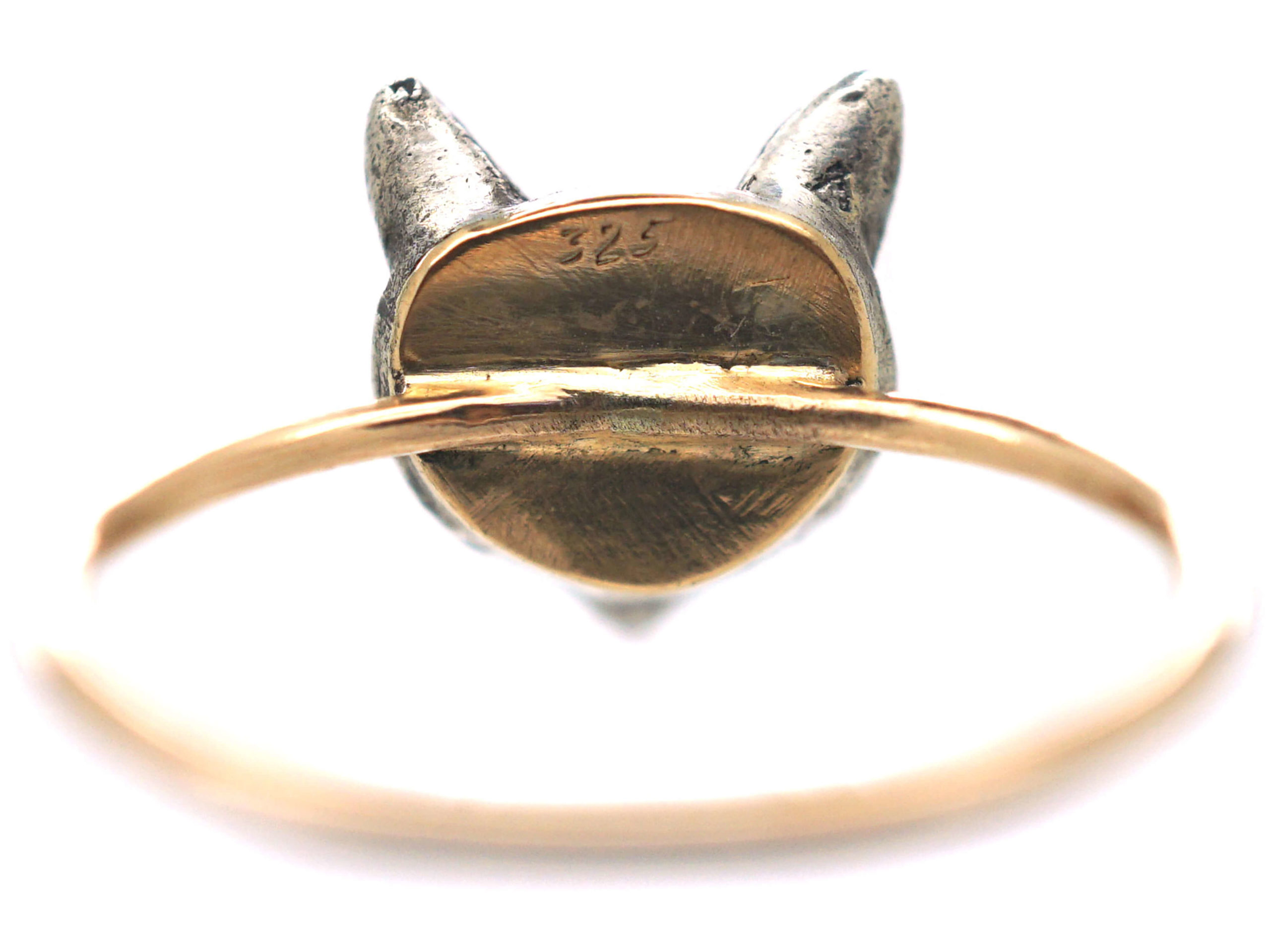 Rose Diamond Fox Ring (183P) | The Antique Jewellery Company