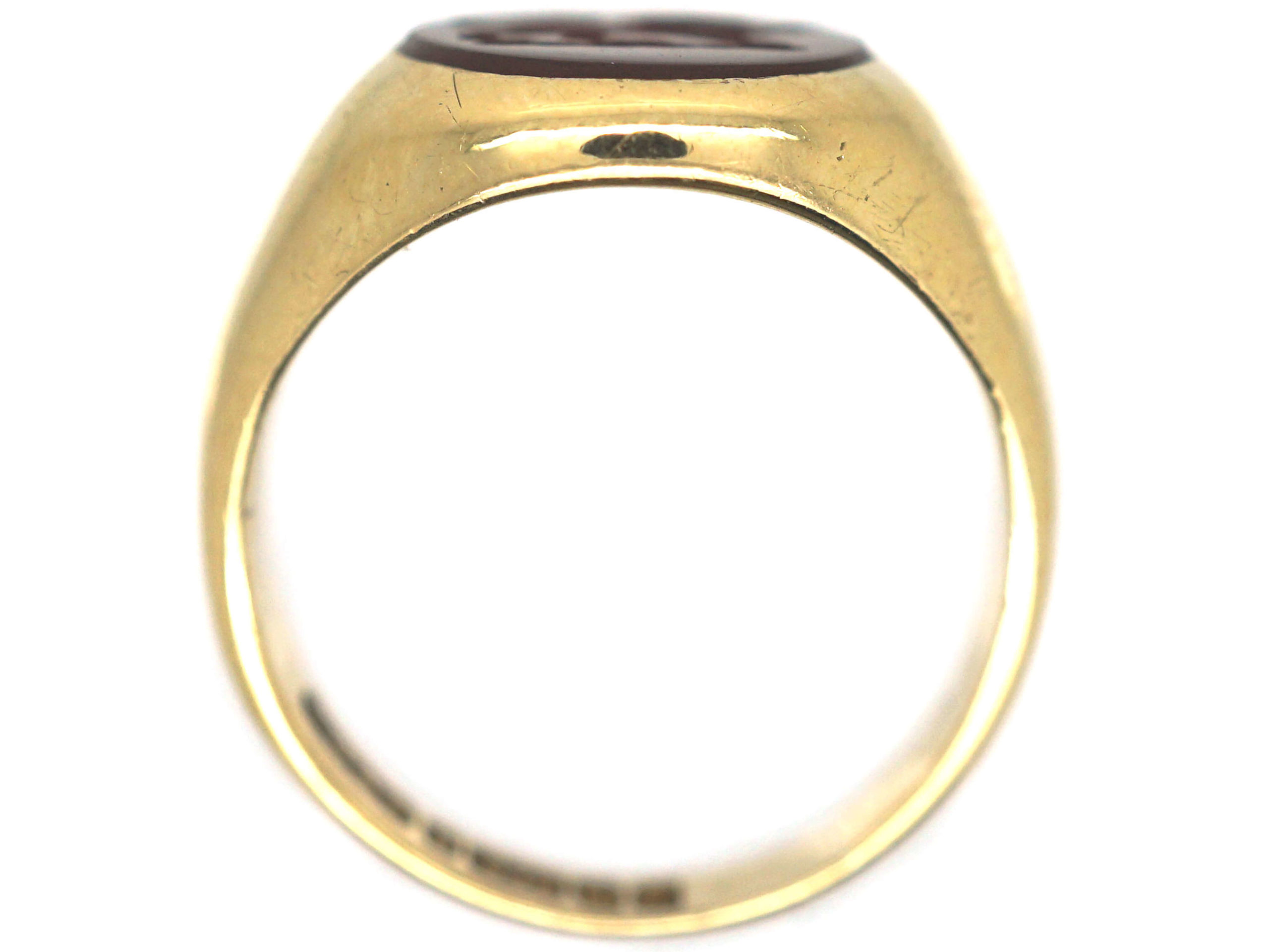 9ct Gold Signet Ring with Carnelian Intaglio of a Lion (202P) | The ...