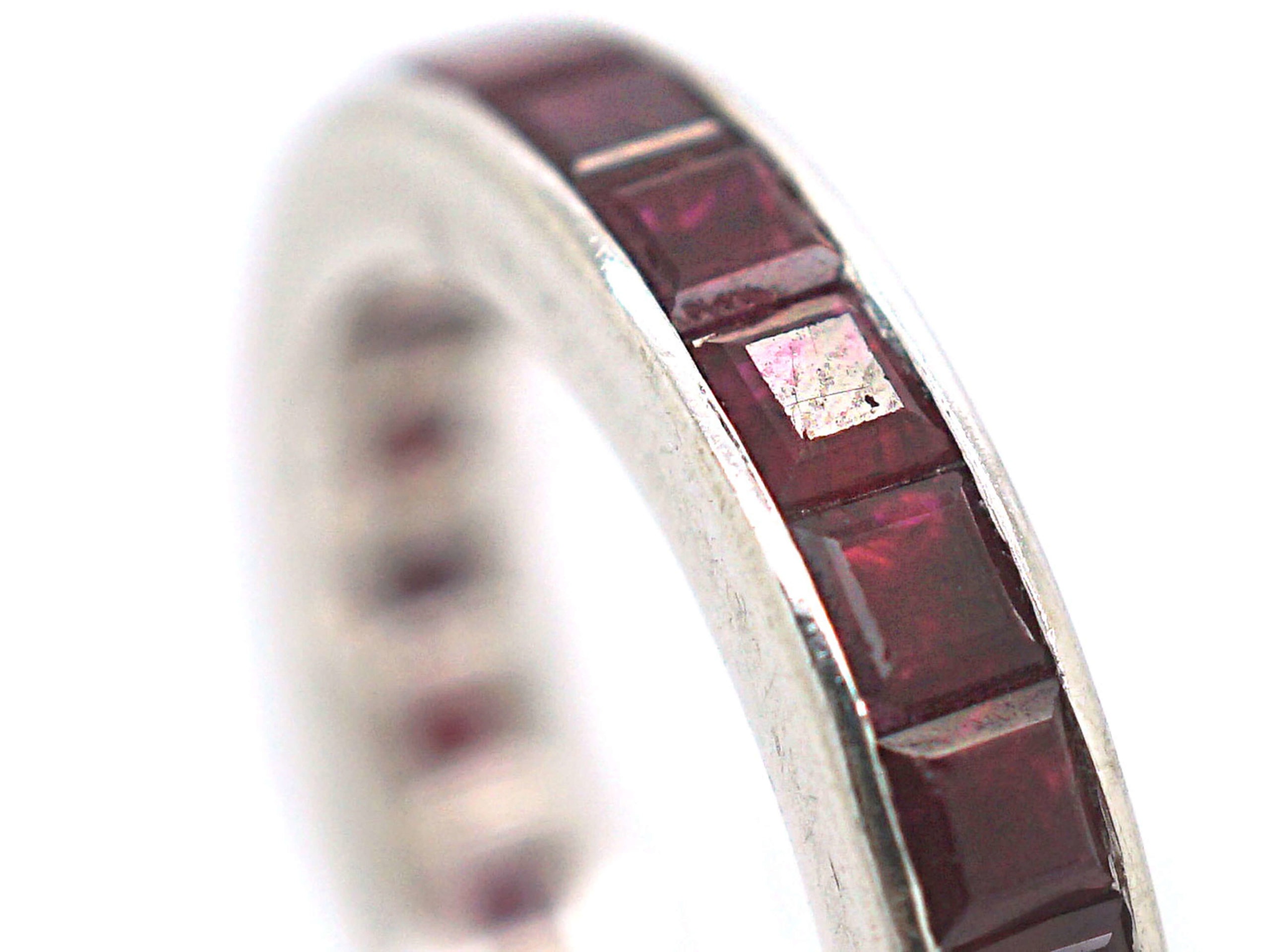 Art Deco French Platinum & Ruby Eternity Ring (326P) | The Antique ...