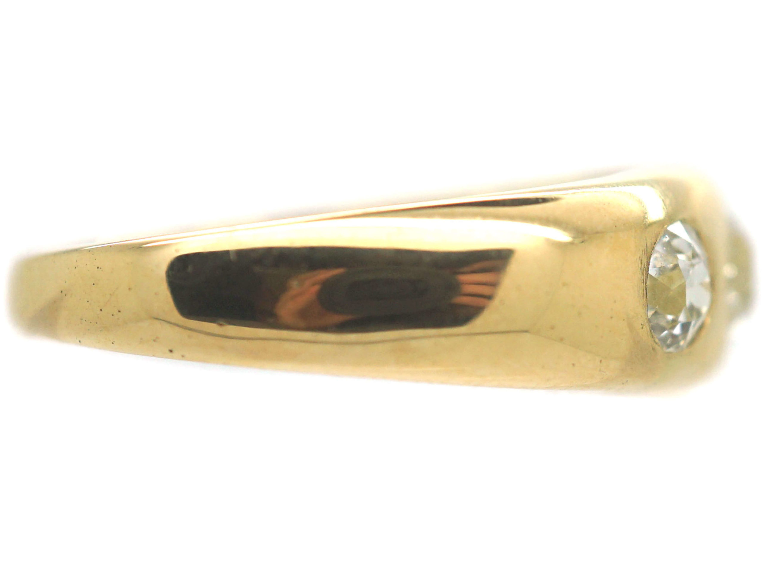 Victorian Three Stone Diamond Rub Over Set Ring (321P) | The Antique ...