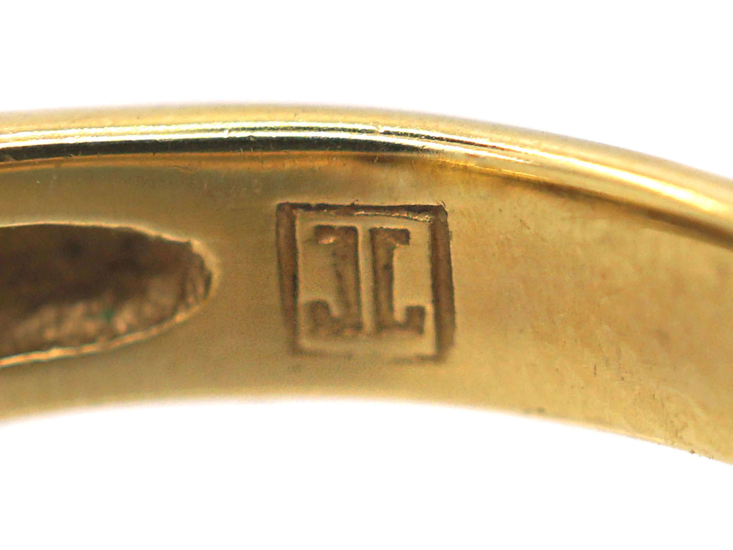 18ct Gold Revolving Sphere Ring (335P) | The Antique Jewellery Company