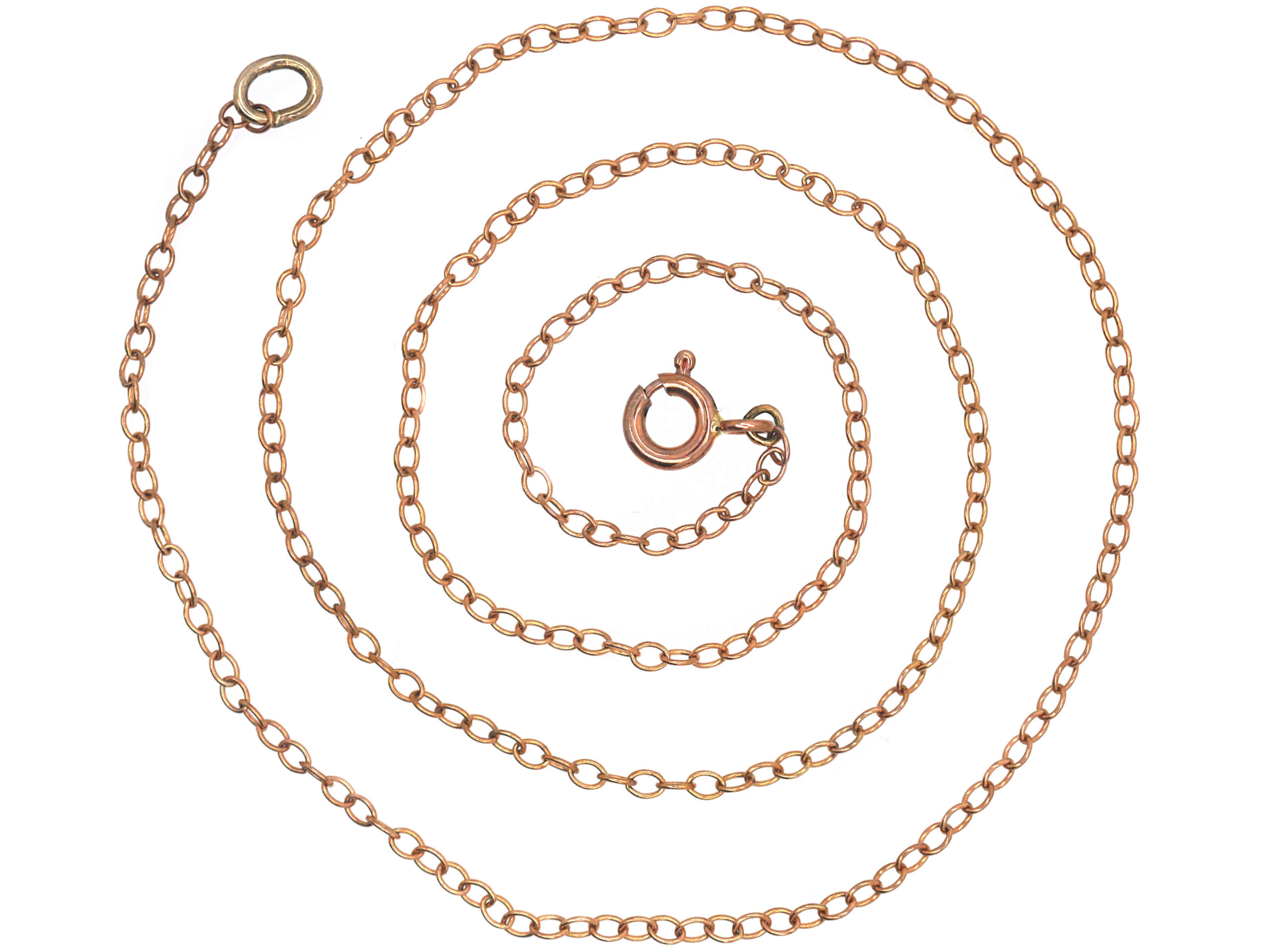 Edwardian 9ct Gold Trace Link Chain (261N) | The Antique Jewellery Company