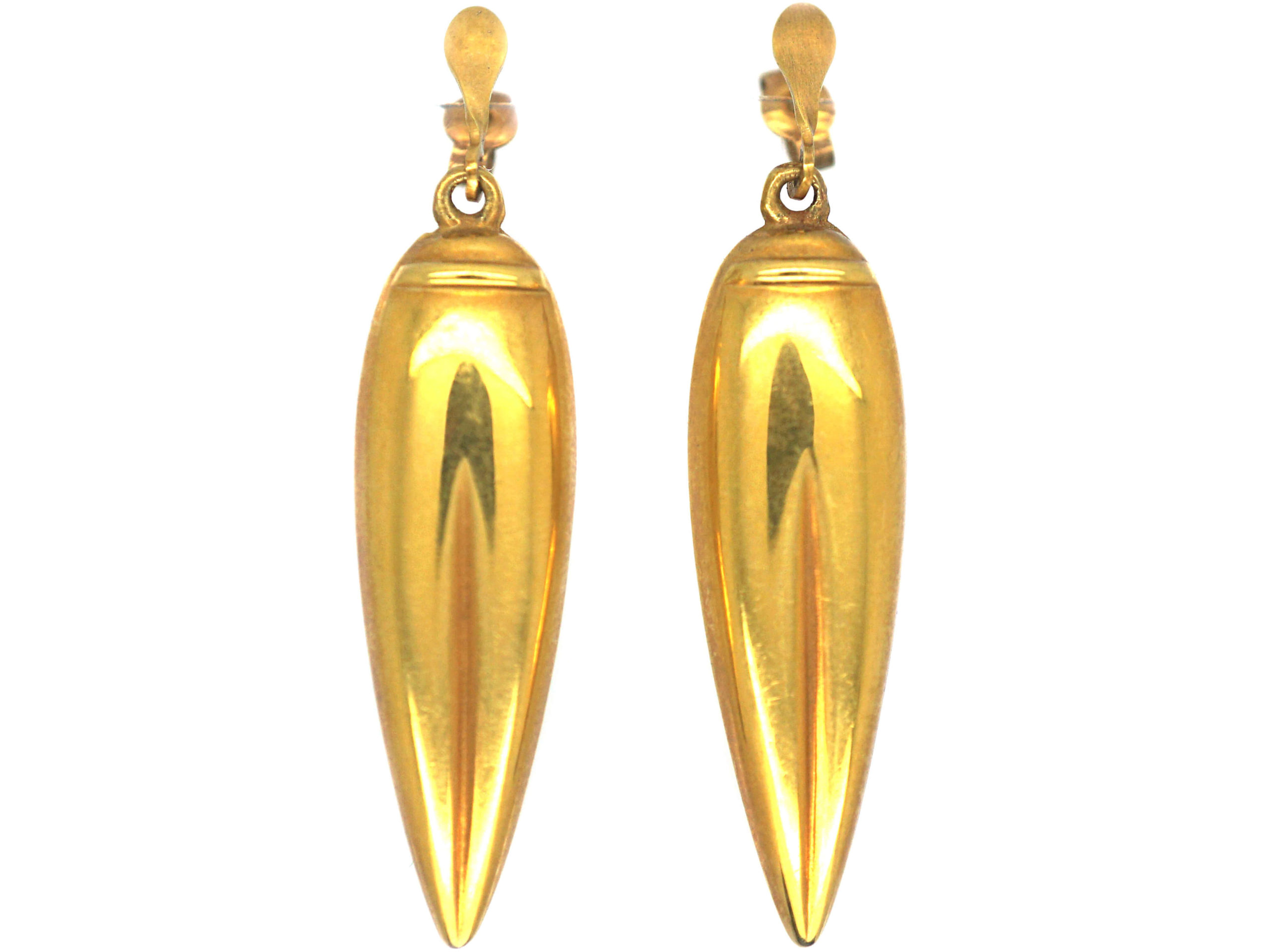 18ct Gold Drop Earrings (319P) | The Antique Jewellery Company