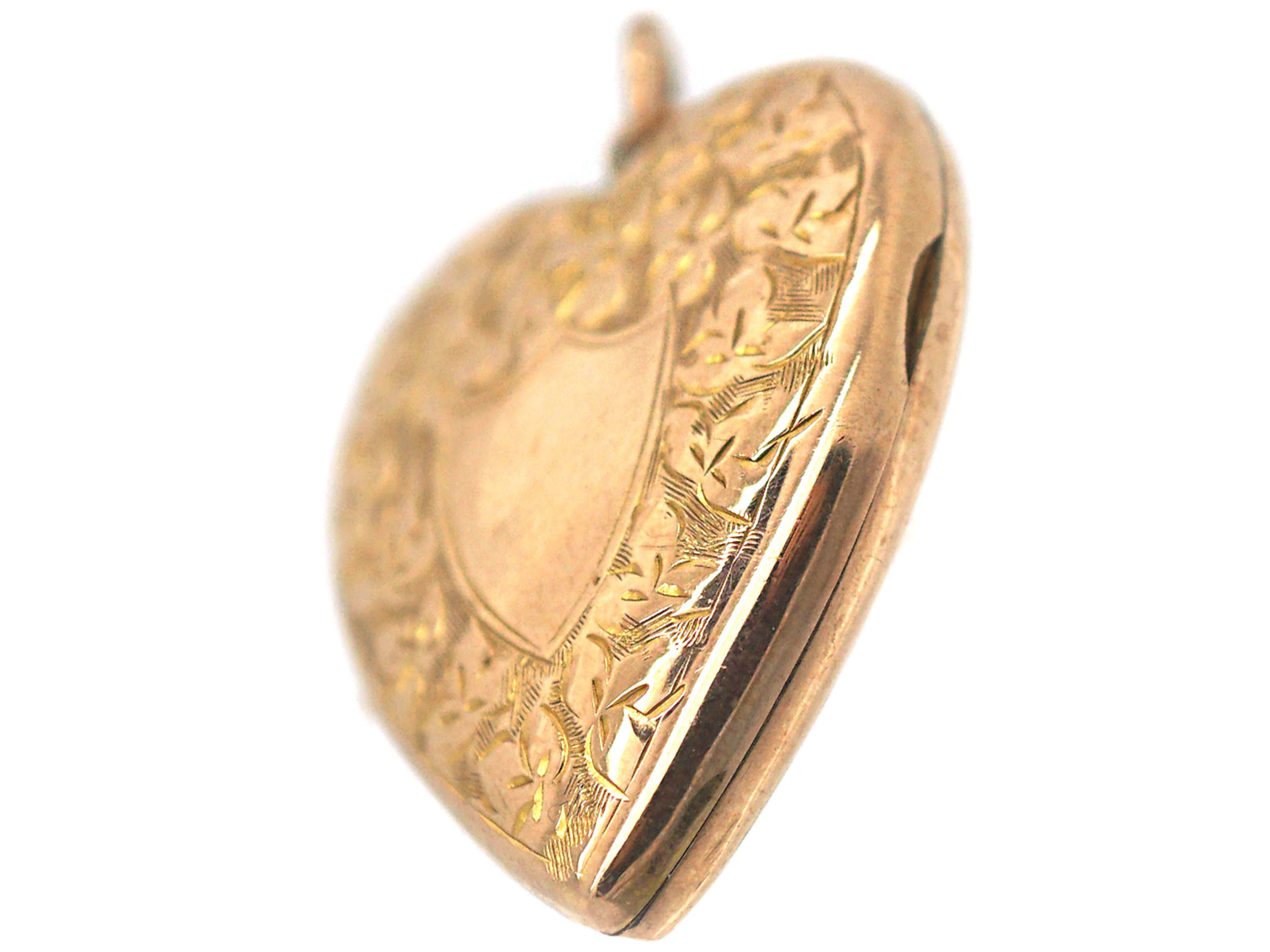 Edwardian 9ct Gold Back & Front Heart Shaped Locket (200P) | The ...