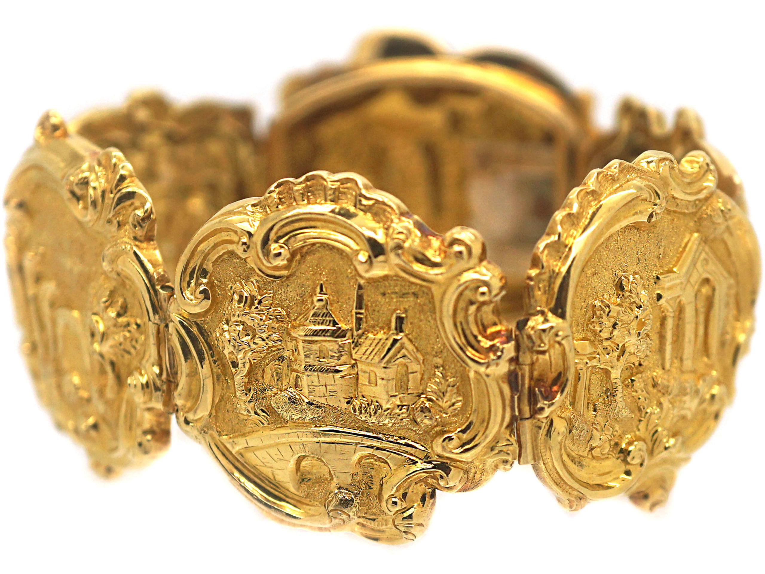 Georgian 18ct Gold Rococo Bracelet (83P) | The Antique Jewellery Company