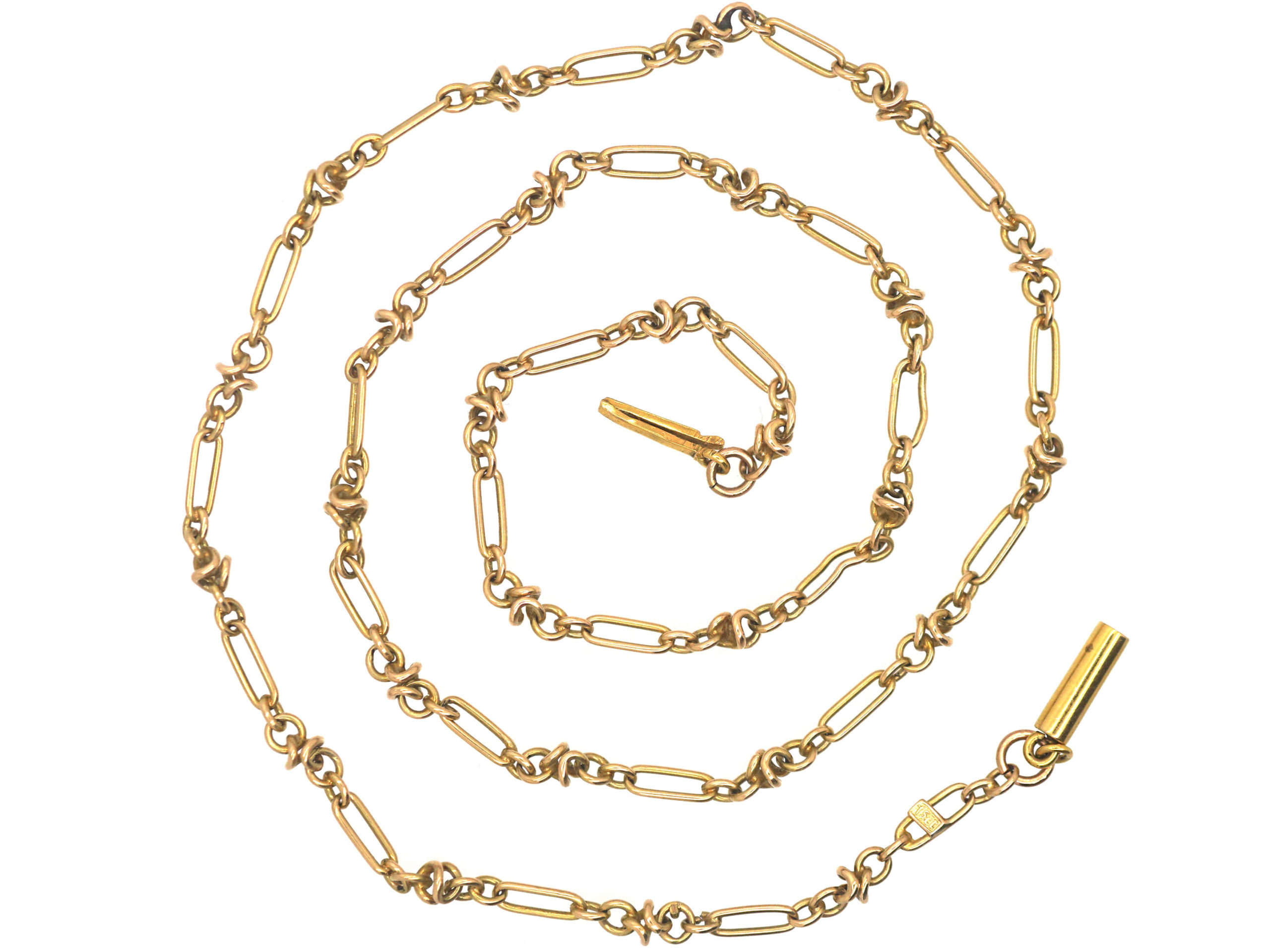 Edwardian 15ct Gold Ornate Chain (887M) | The Antique Jewellery Company