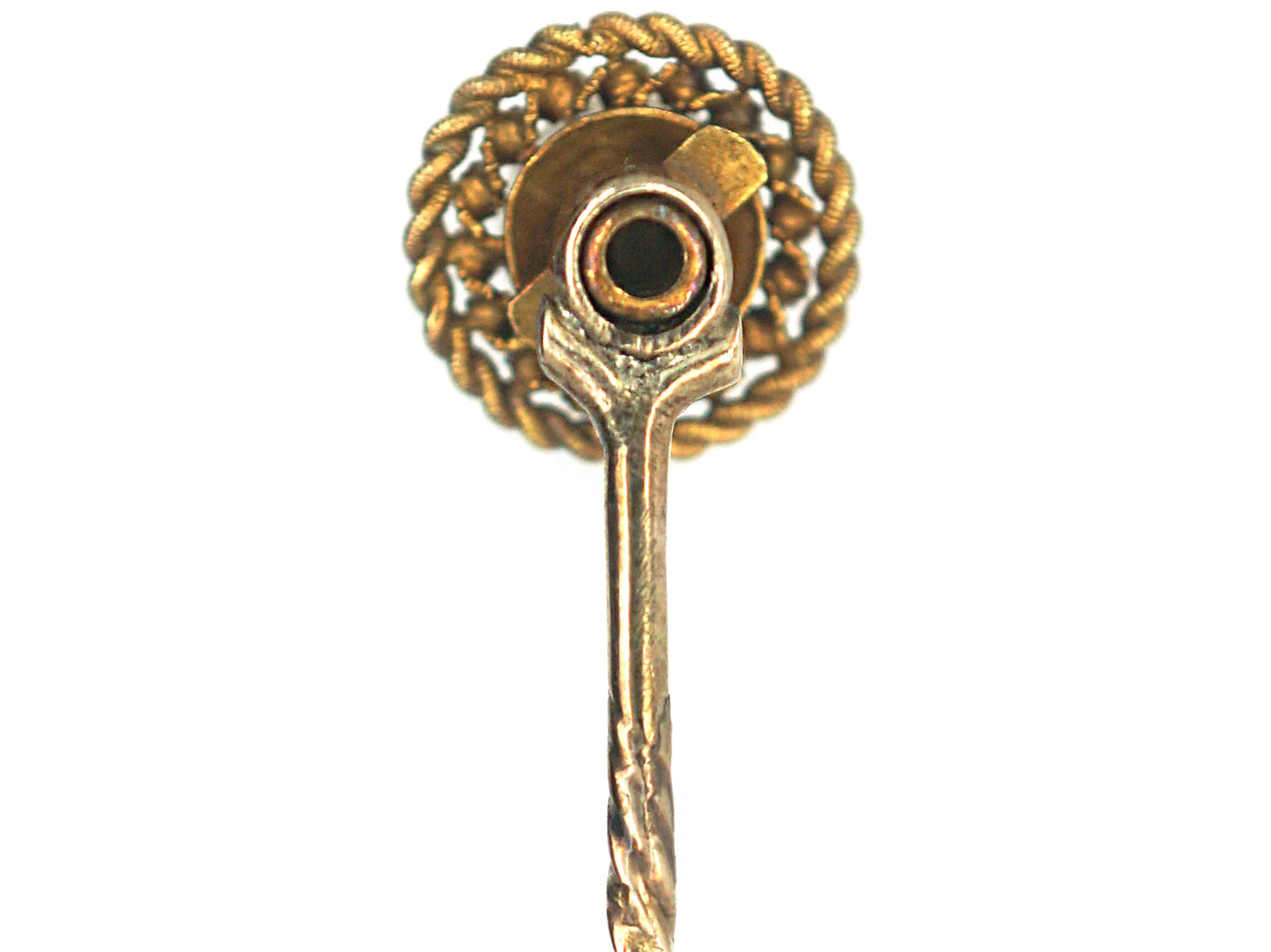 Victorian 15ct Gold & Ruby Round Tie Pin (426P) | The Antique Jewellery ...