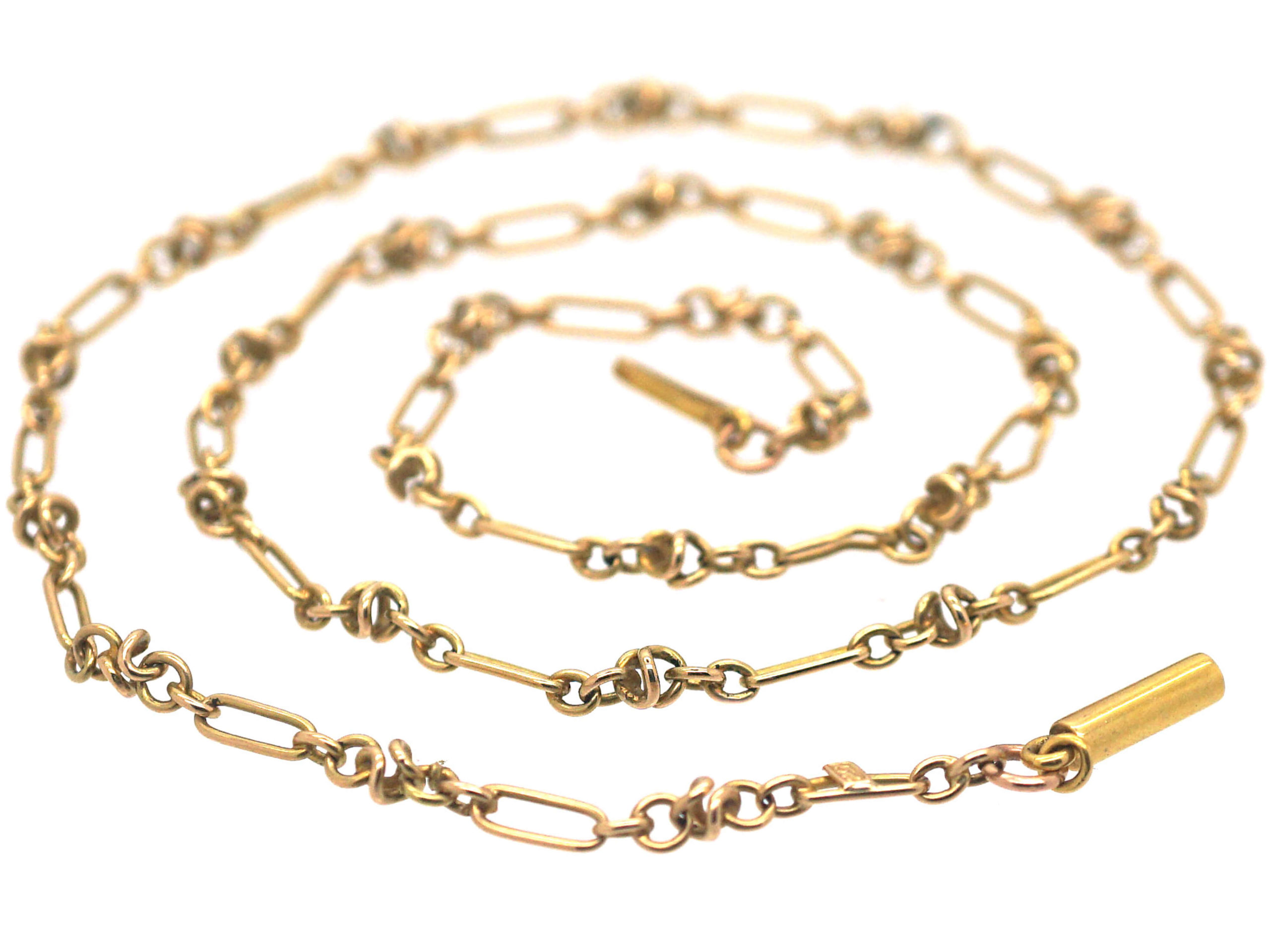 Edwardian 15ct Gold Ornate Chain (887M) | The Antique Jewellery Company