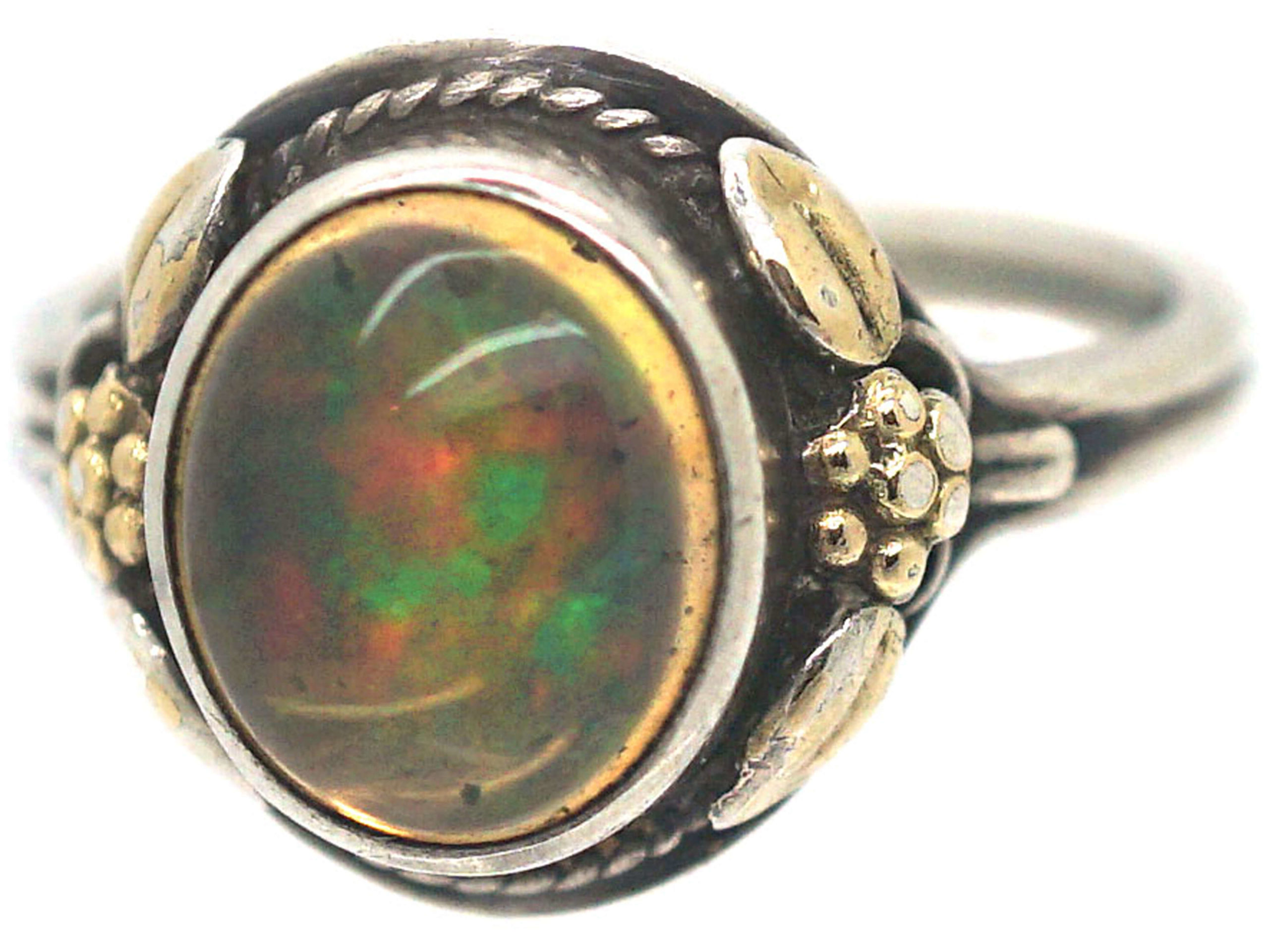 Arts & Crafts Silver & Gold, Water Opal Ring (703P/PR) | The Antique ...