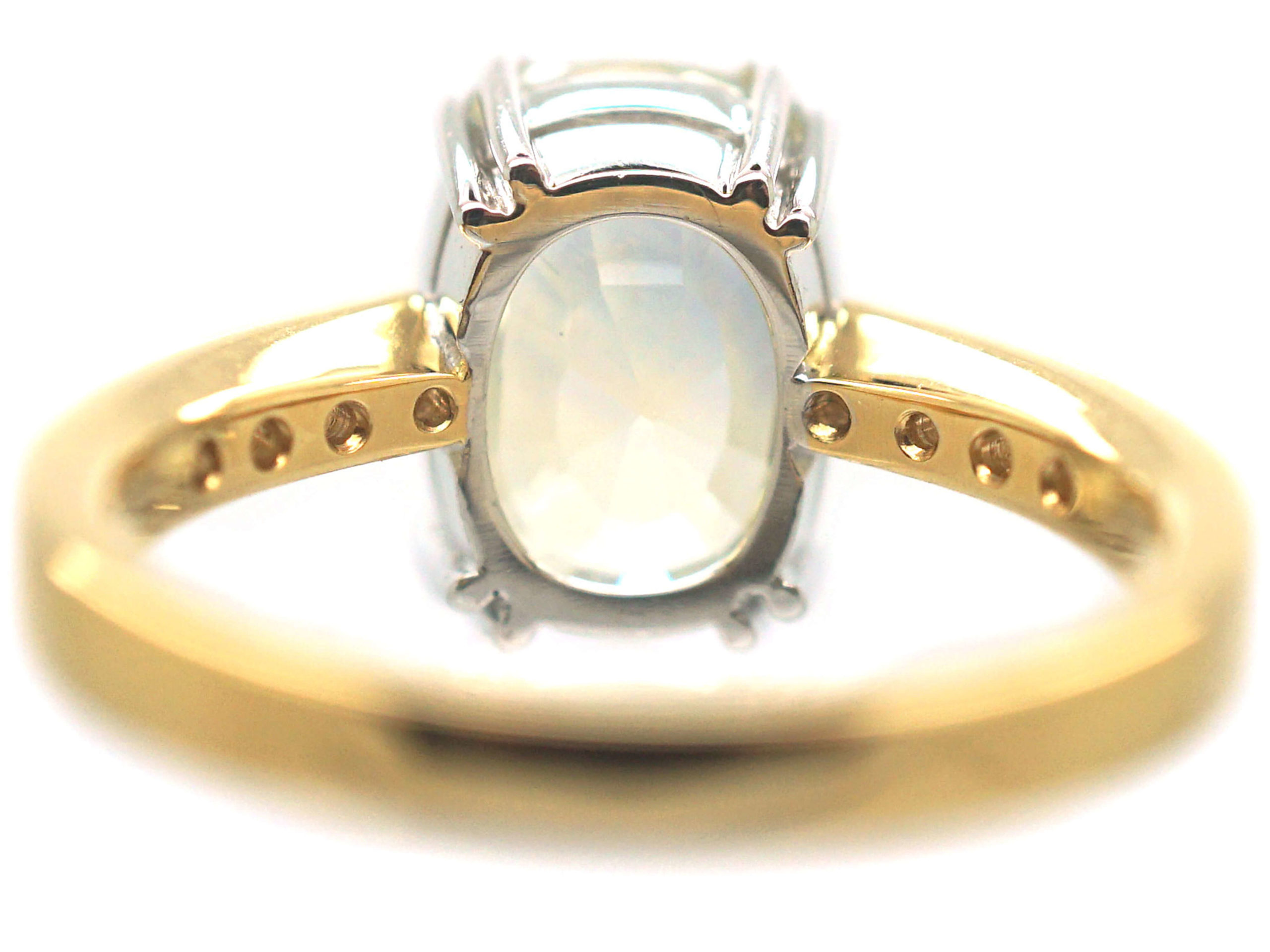 18ct Gold Yellow Ceylon Sapphire & Diamond Ring (564P) | The Antique ...