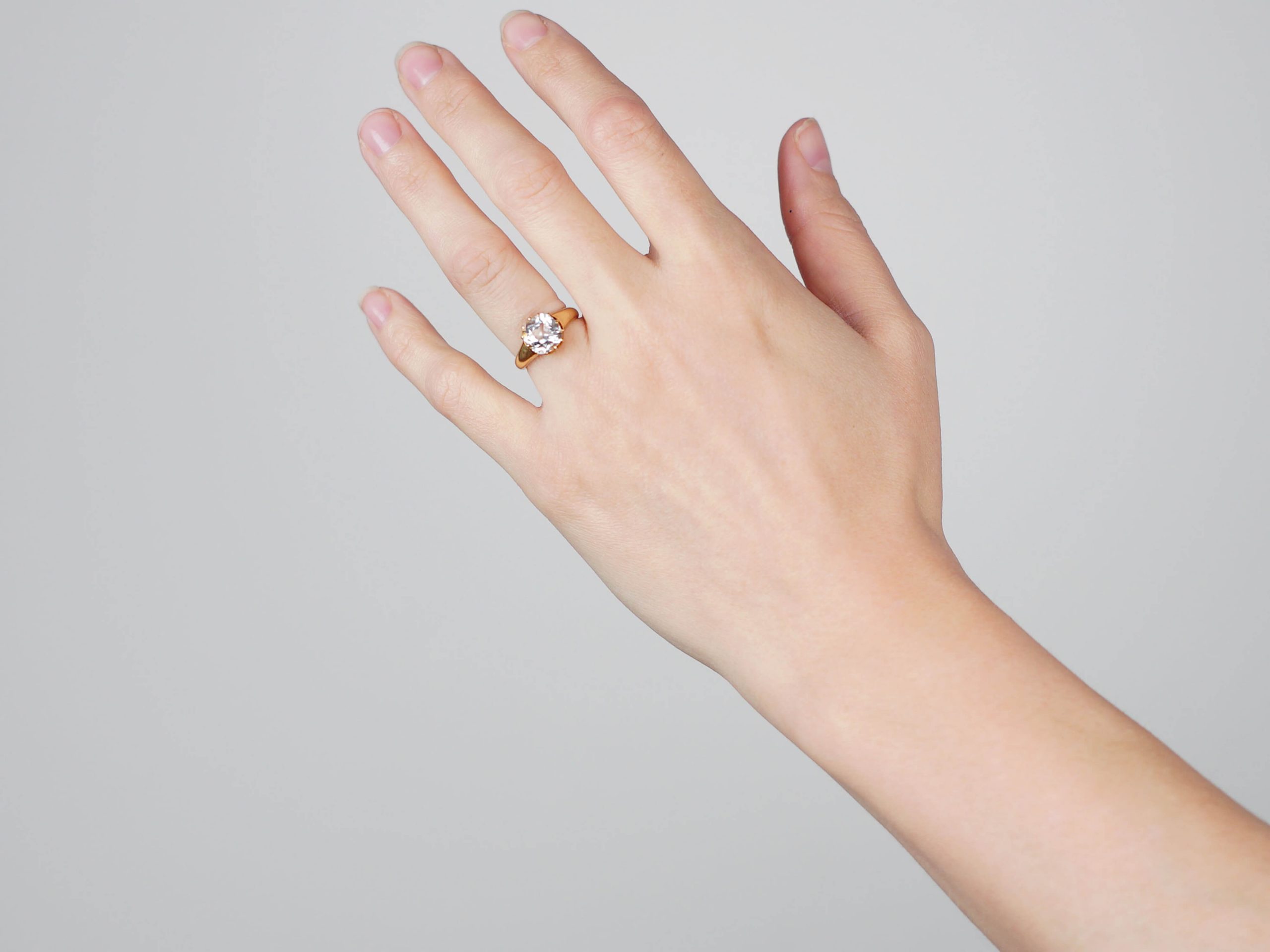 Victorian 18ct Gold & Rock Crystal Ring (741P) | The Antique Jewellery ...