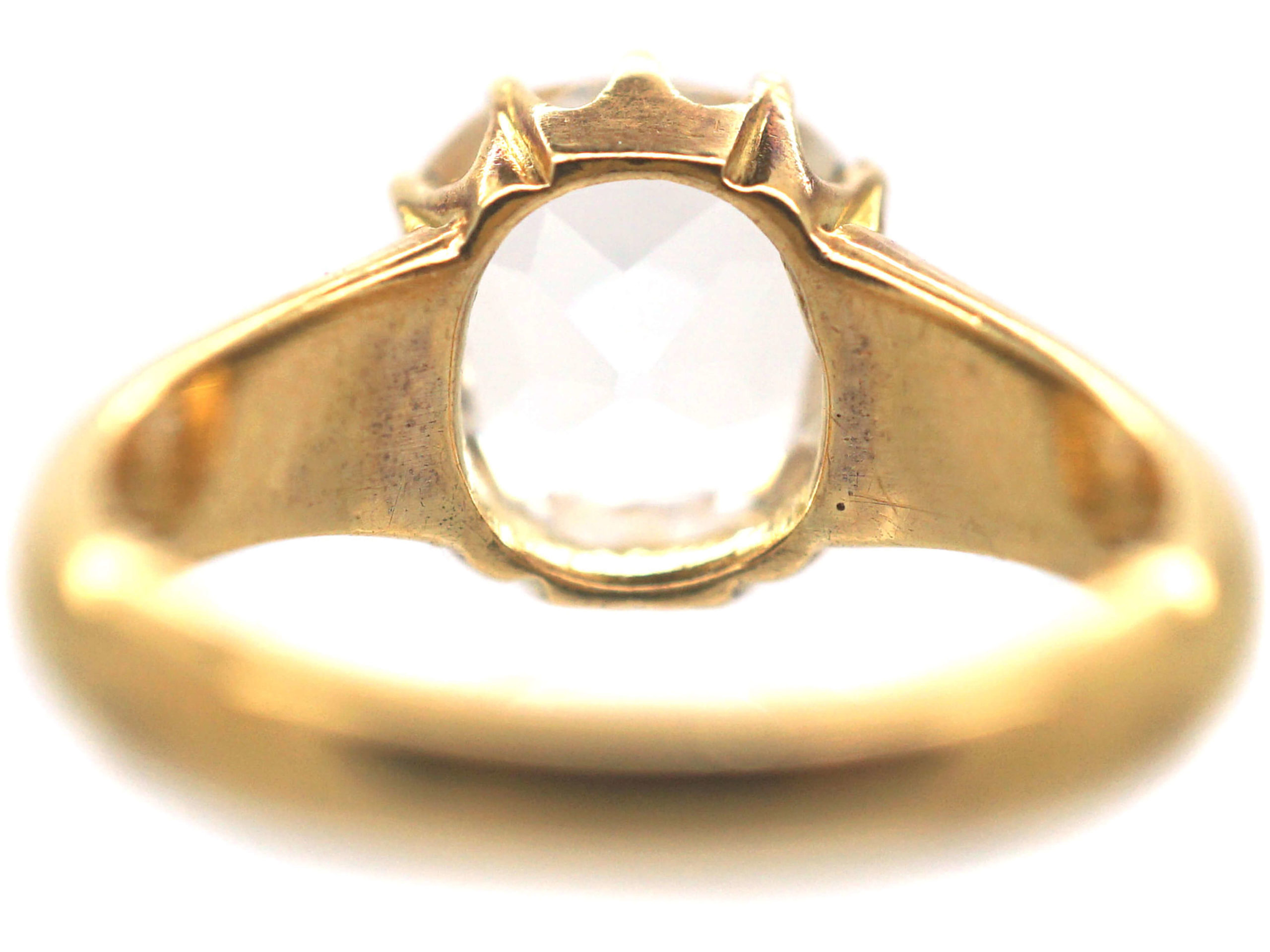Victorian 18ct Gold & Rock Crystal Ring (741P) | The Antique Jewellery ...