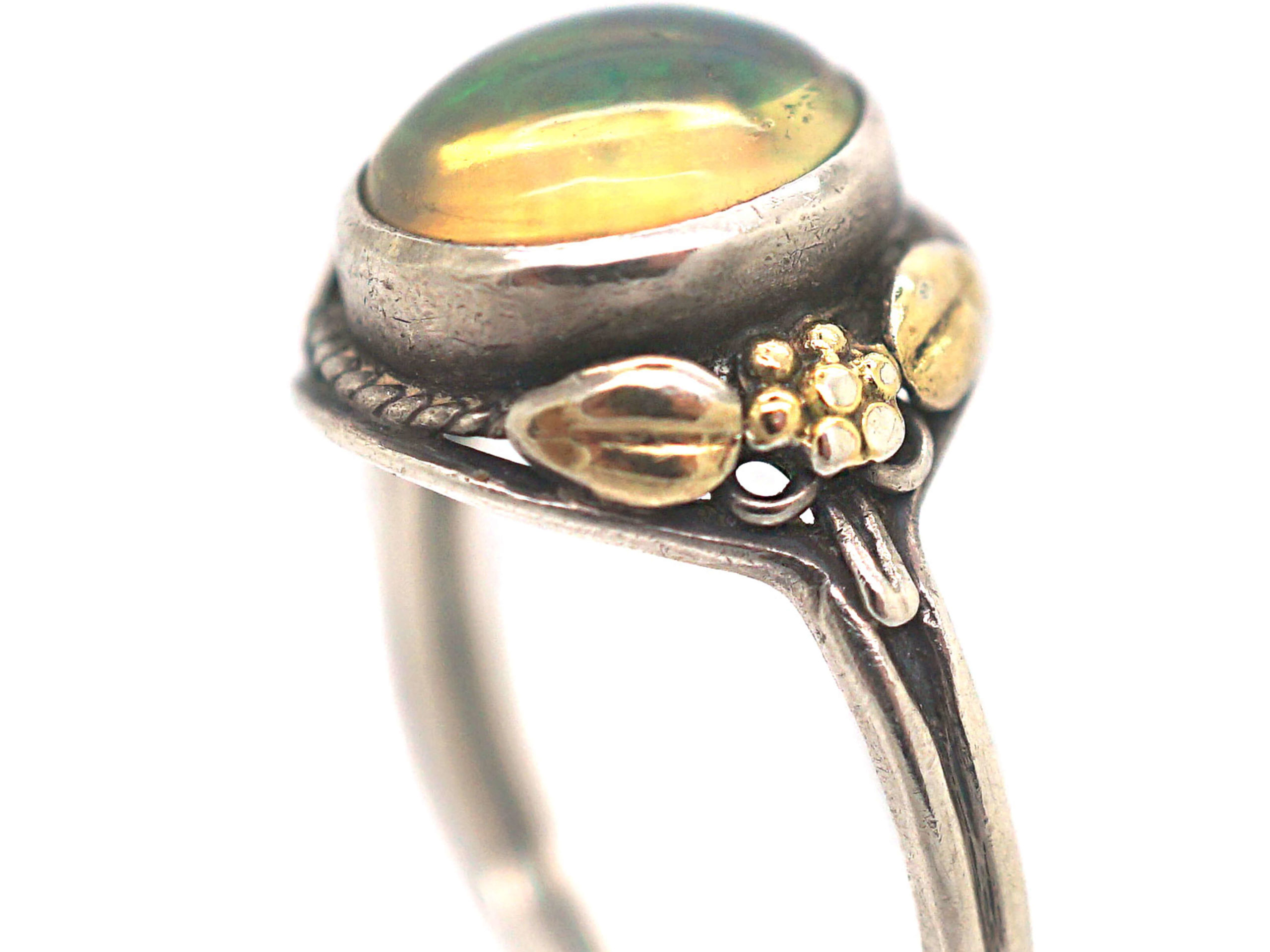 Arts & Crafts Silver & Gold, Water Opal Ring (703P/PR) | The Antique ...
