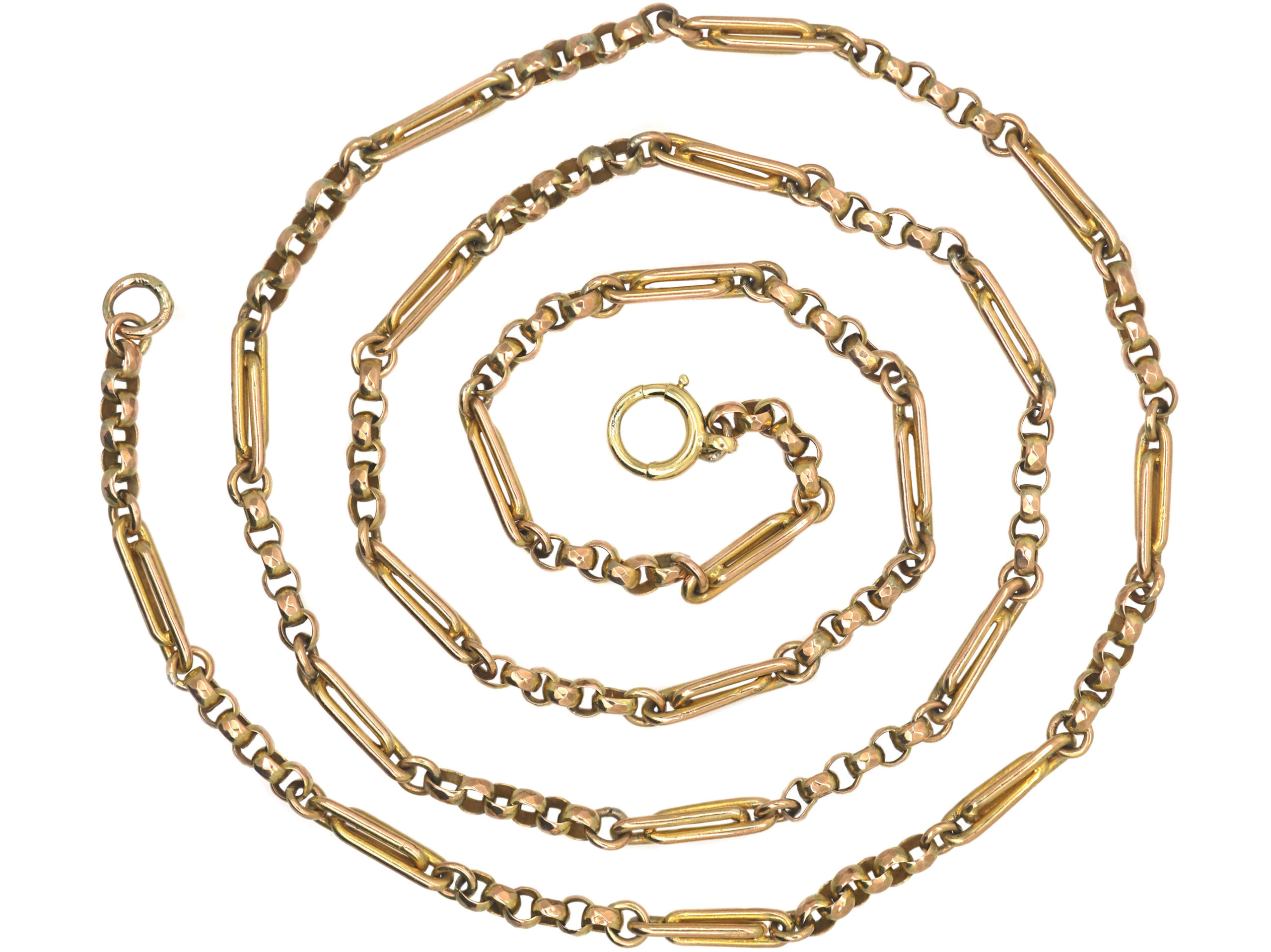 Edwardian 9ct Gold Medium Length Chain (989P) | The Antique Jewellery ...