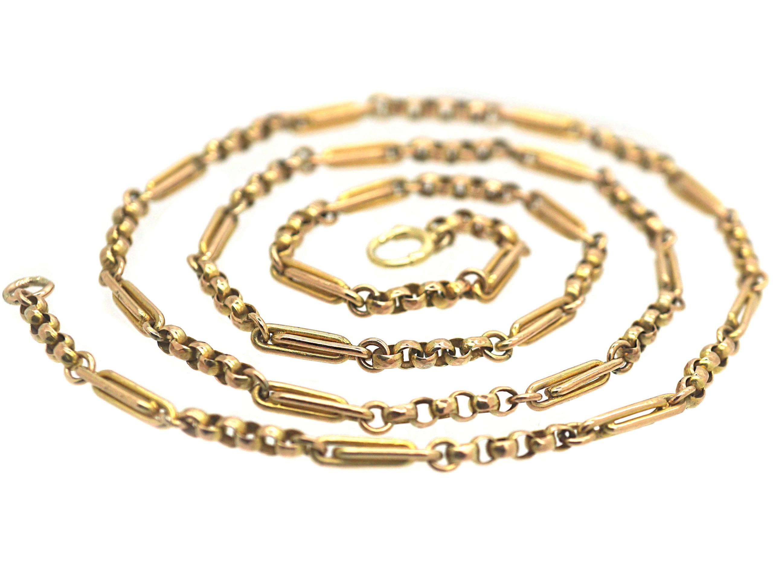 Edwardian 9ct Gold Medium Length Chain (989P) | The Antique Jewellery ...