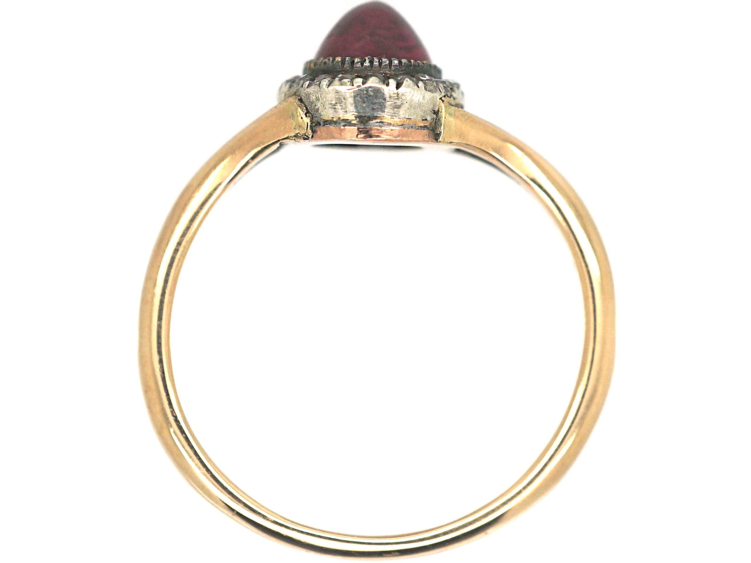 Edwardian 18ct Gold, Ruby & Rose Diamond Cluster Ring (742P) | The ...