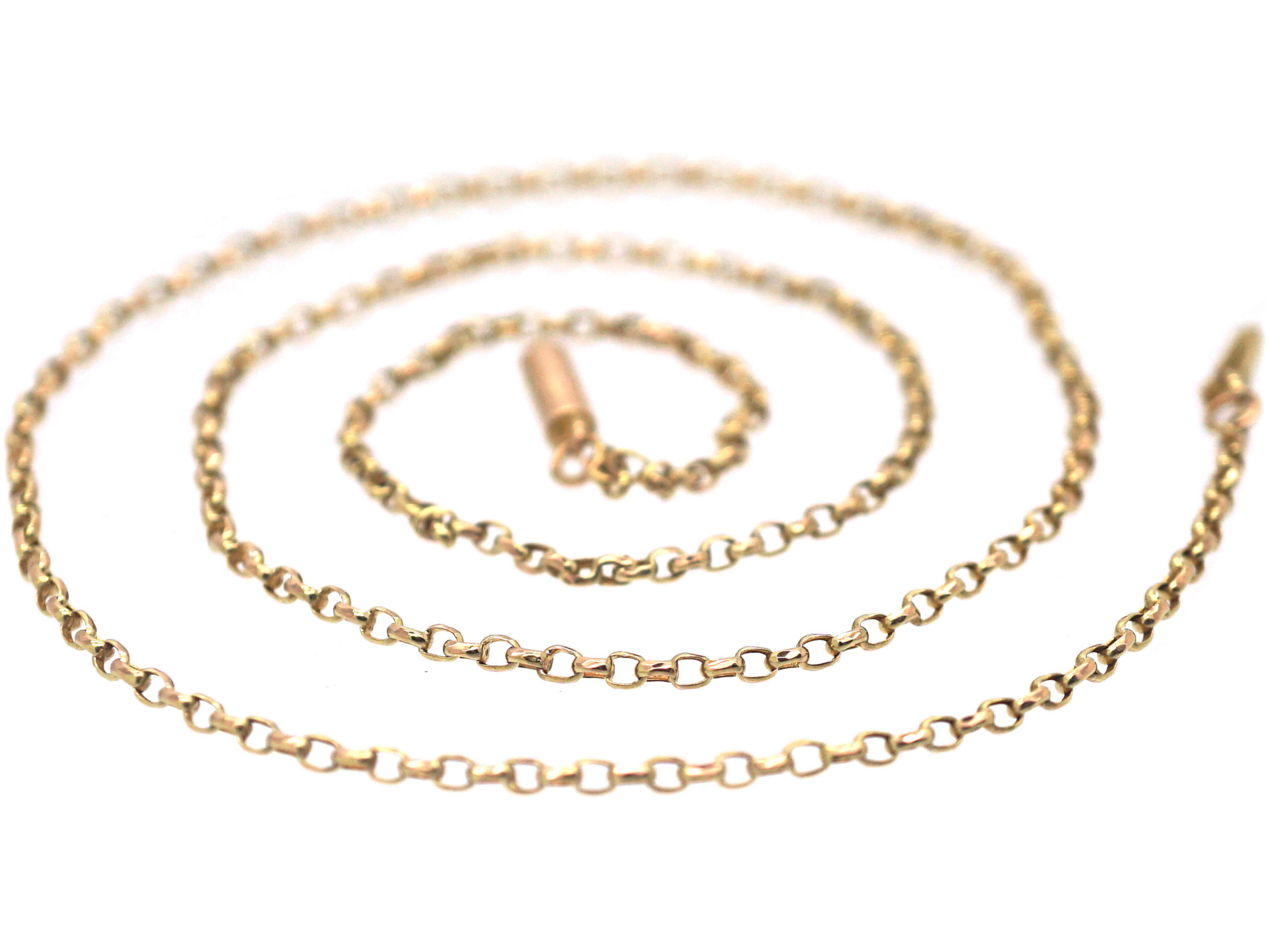 Victorian 9ct Gold Faceted Links Chain (67N) | The Antique Jewellery ...