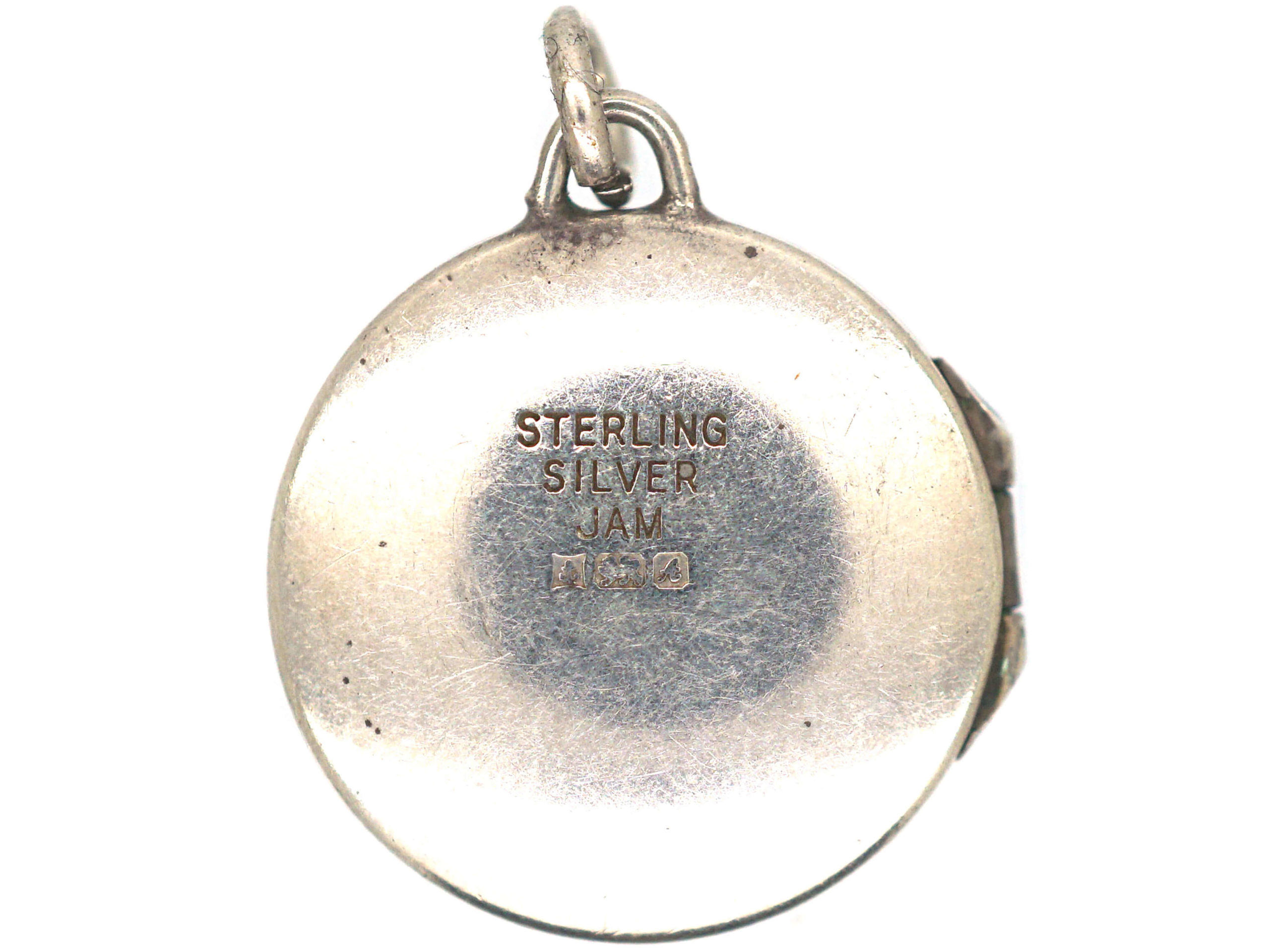 Small Silver Round Locket (861P) | The Antique Jewellery Company